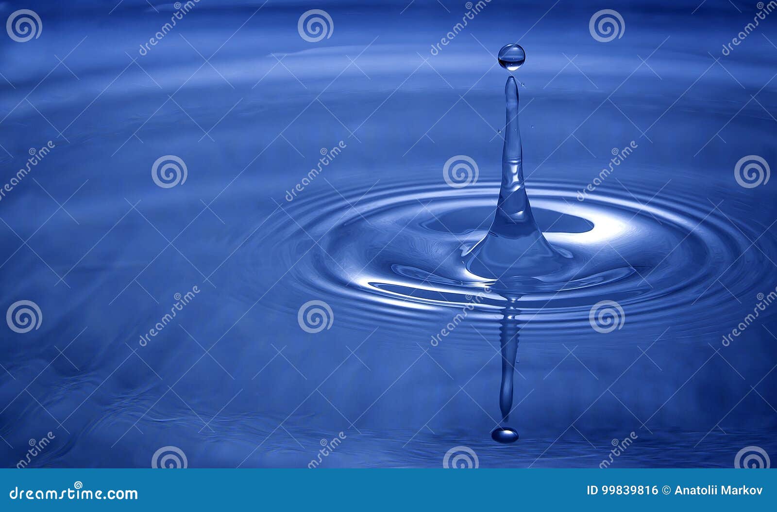 Water Drop Falling into Water Stock Photo - Image of calm, environment ...