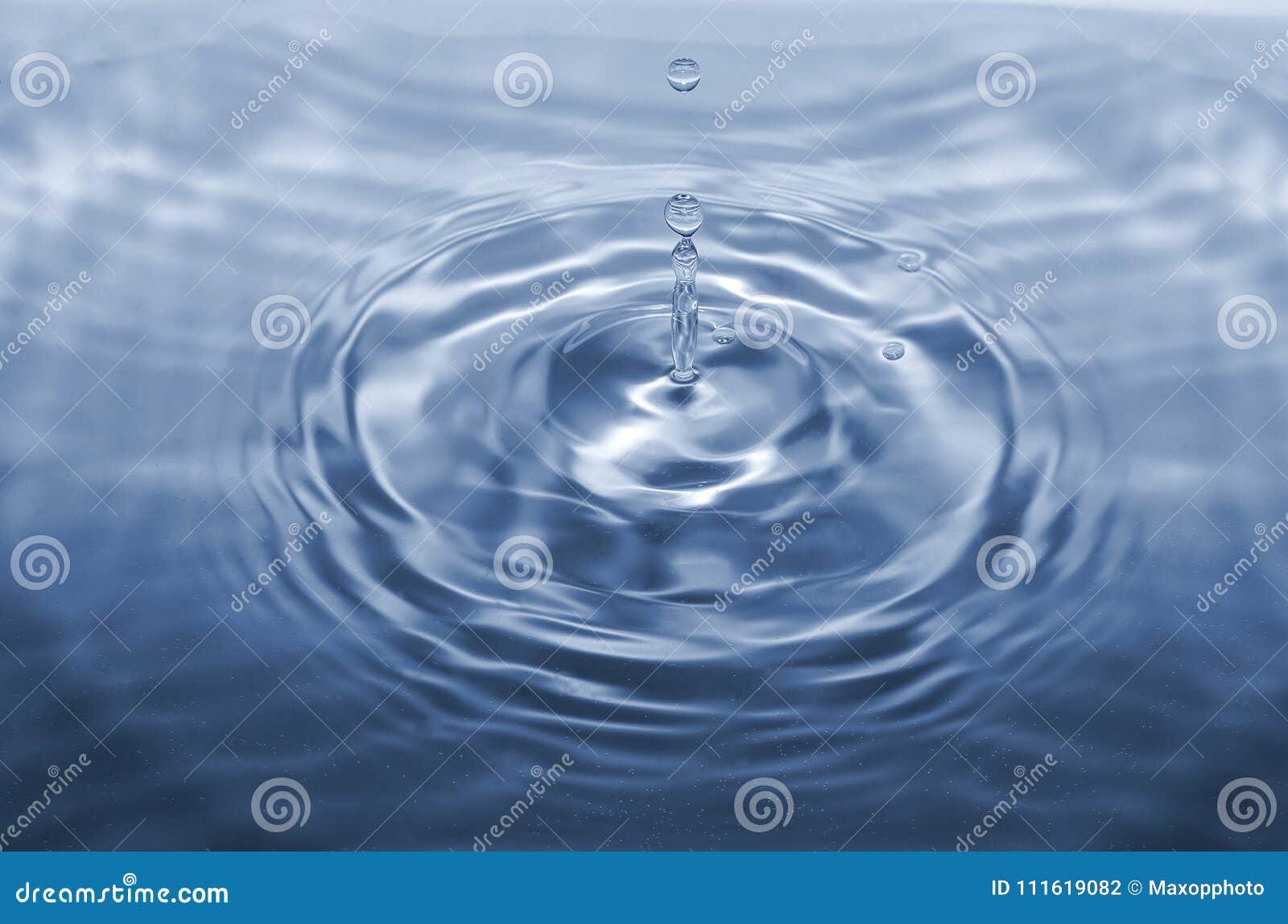 Water Drop Falling Making Droplet Splash and Waves Clean and Fresh ...