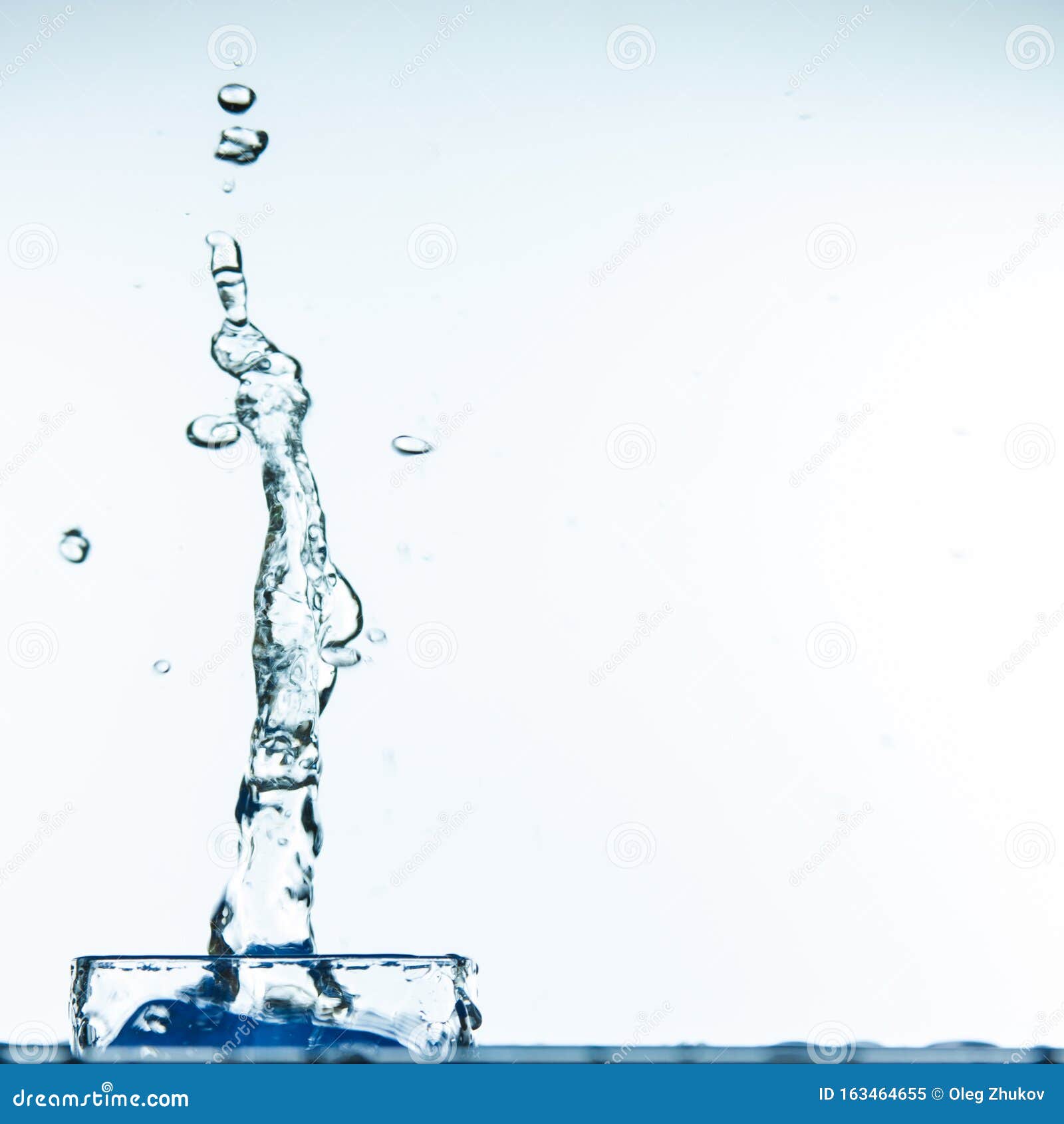 Water Drop Falling into Water Stock Image - Image of moment, macro ...