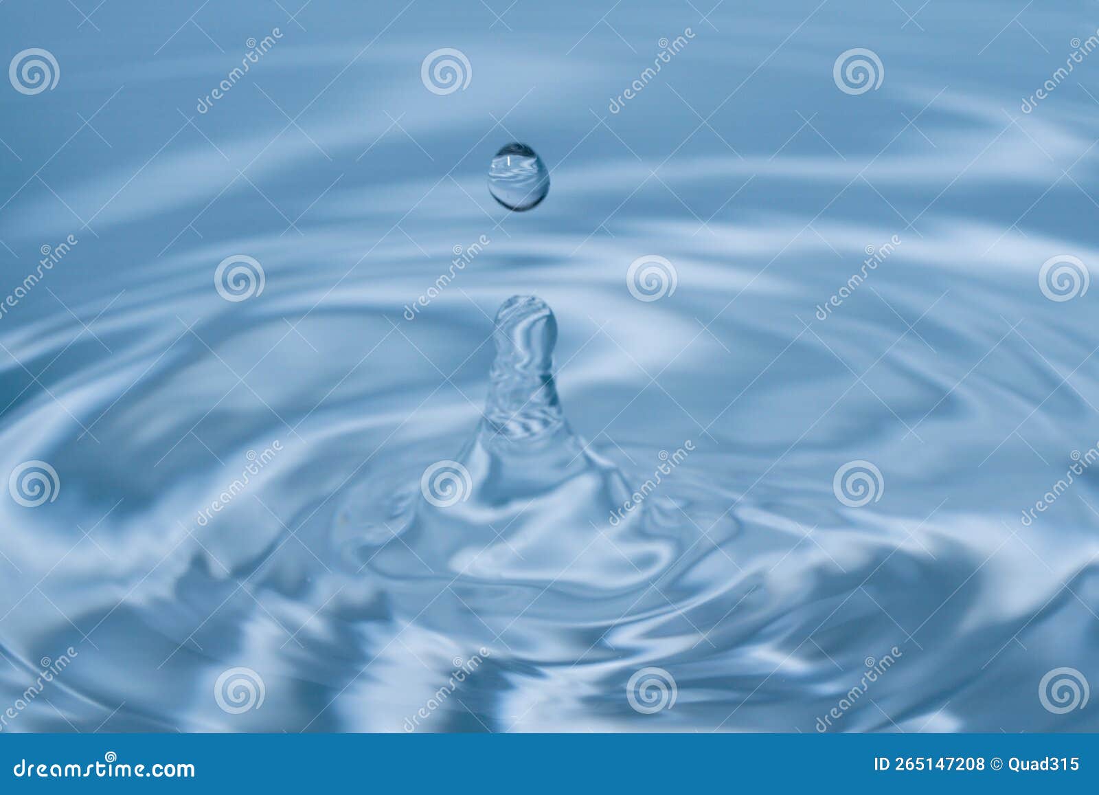Water Drop Falling with Ripple Effect Stock Photo - Image of falling ...