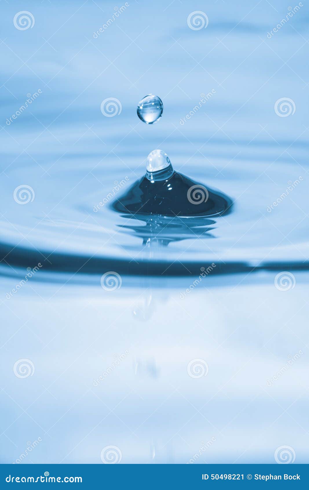 Water Drop Falling into Water Stock Image - Image of transparent ...