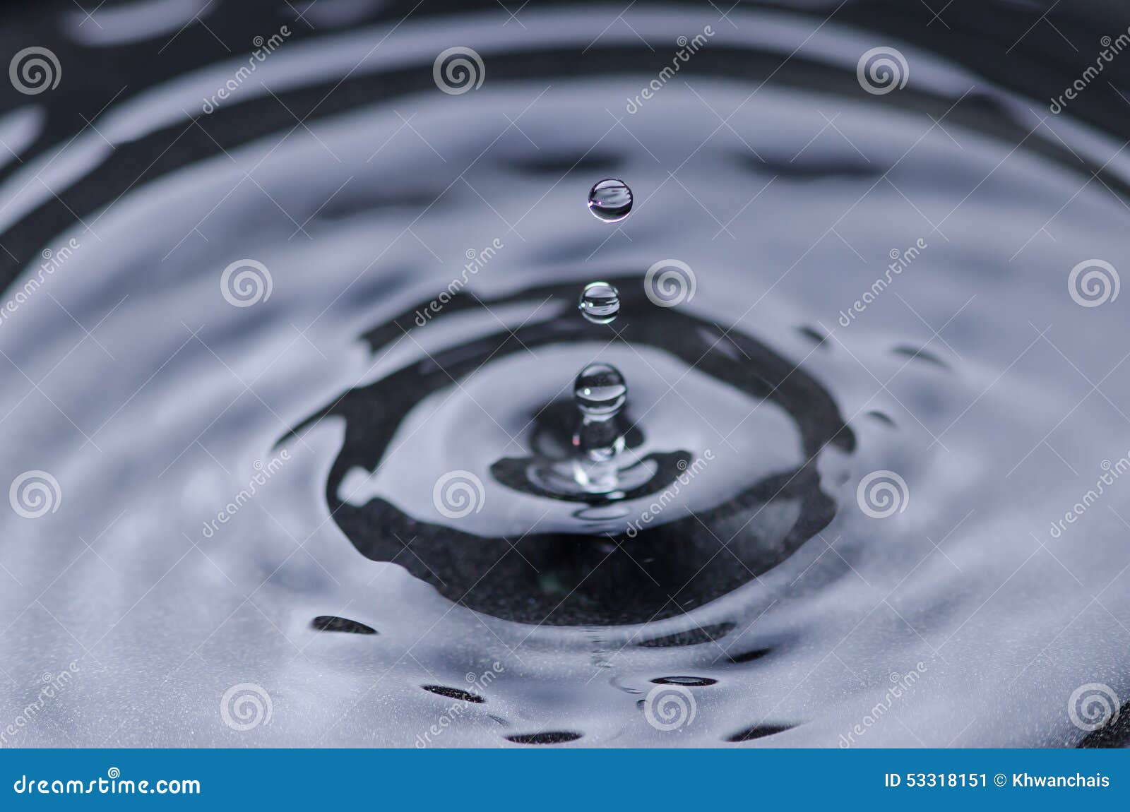 Water Drop Falling into Water Stock Image - Image of concept, fresh ...