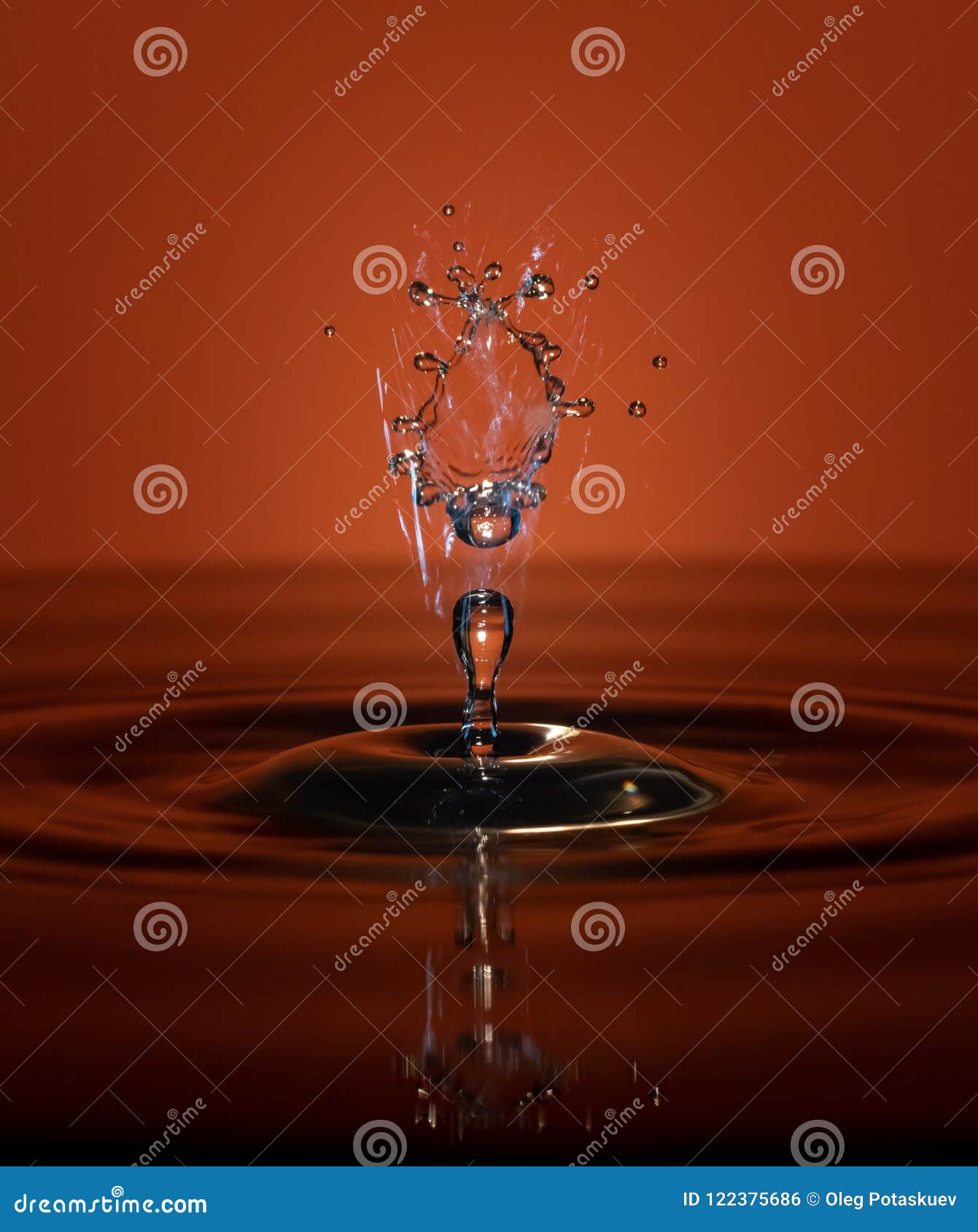 Drops of Water Fall into the Water Stock Photo - Image of cold ...