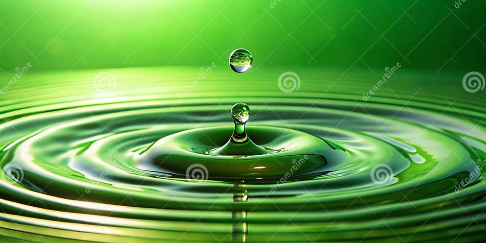 Water Drop Falling into Water Splash Effect after Collision a Falling ...