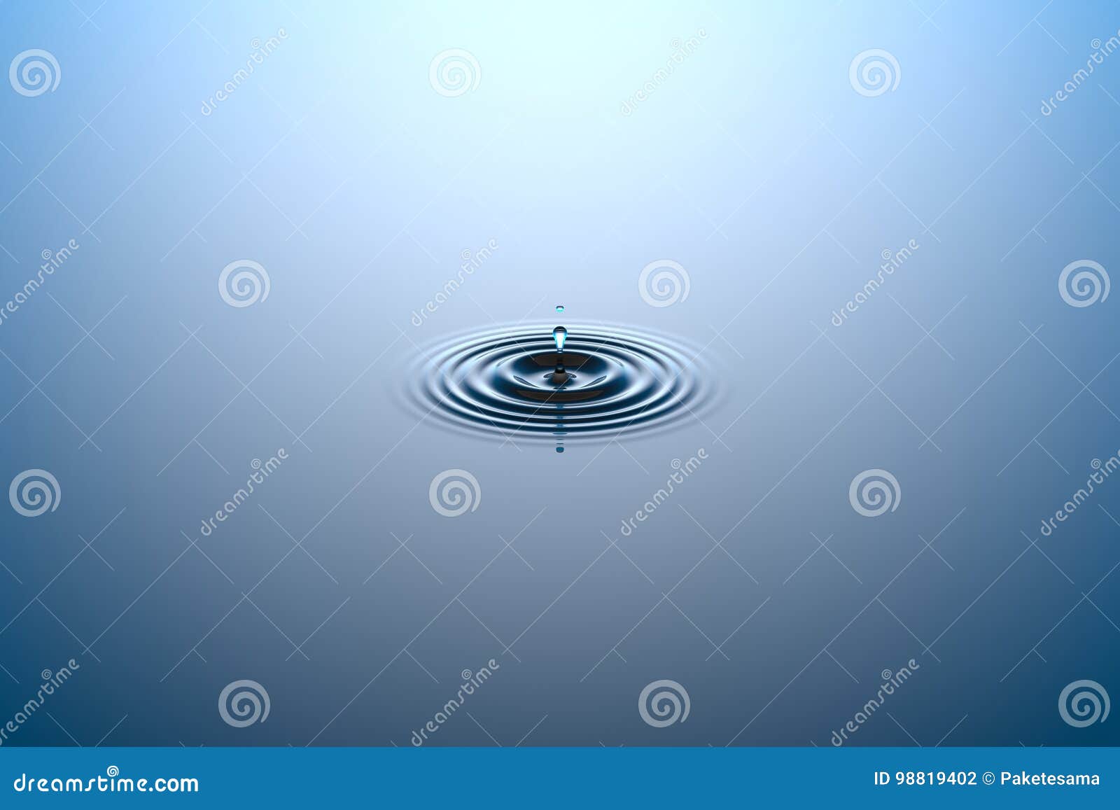 Water Drop Falling into Water Surface Stock Illustration - Illustration ...