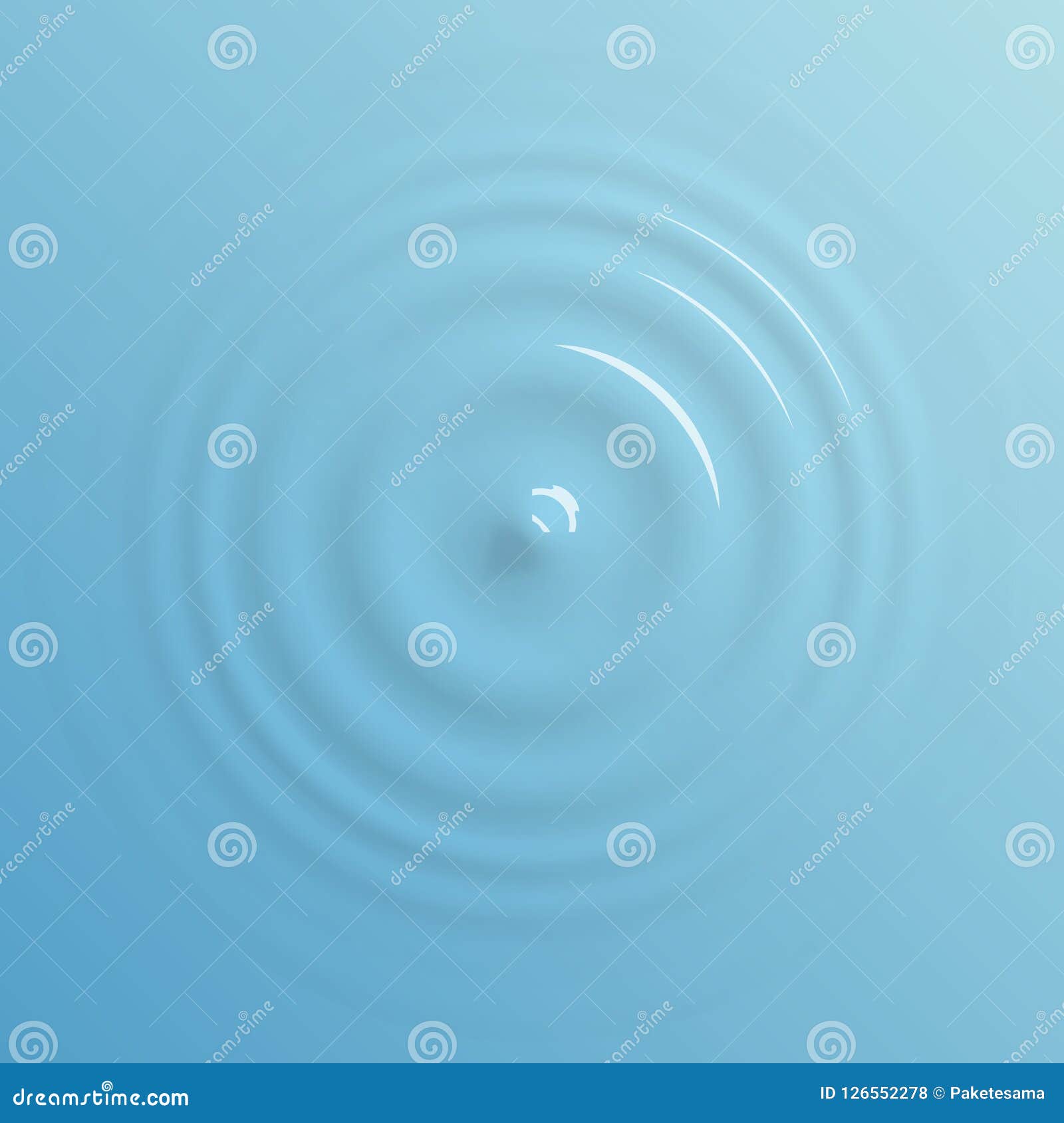 Water Drop Falling on Water Surface, Top View Background Stock Vector ...