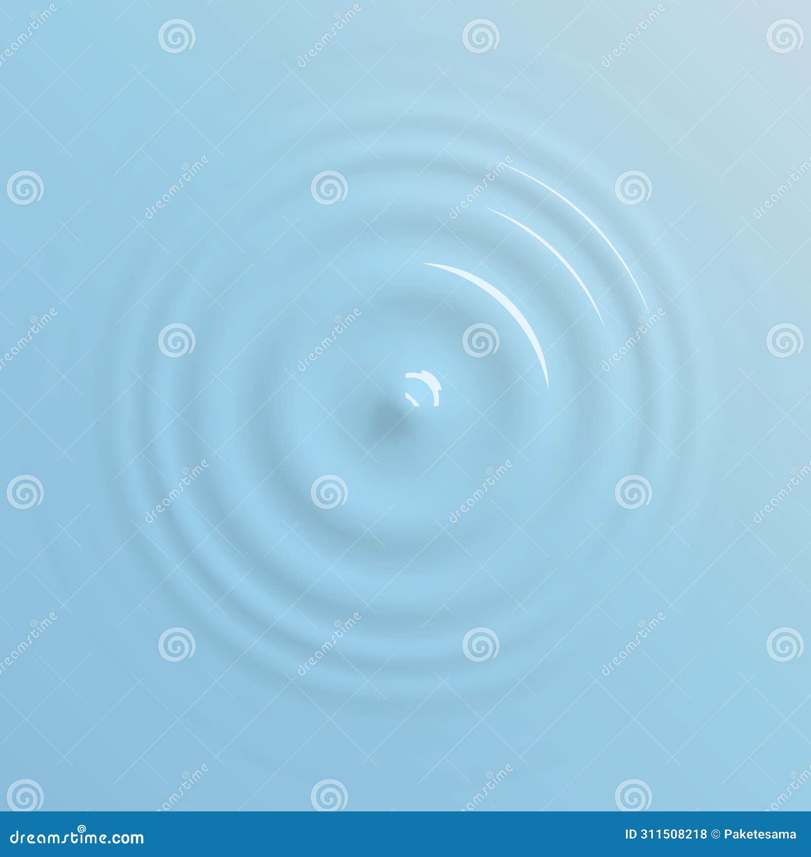 Water Drop Falling on Water Surface, Top View Background Stock ...