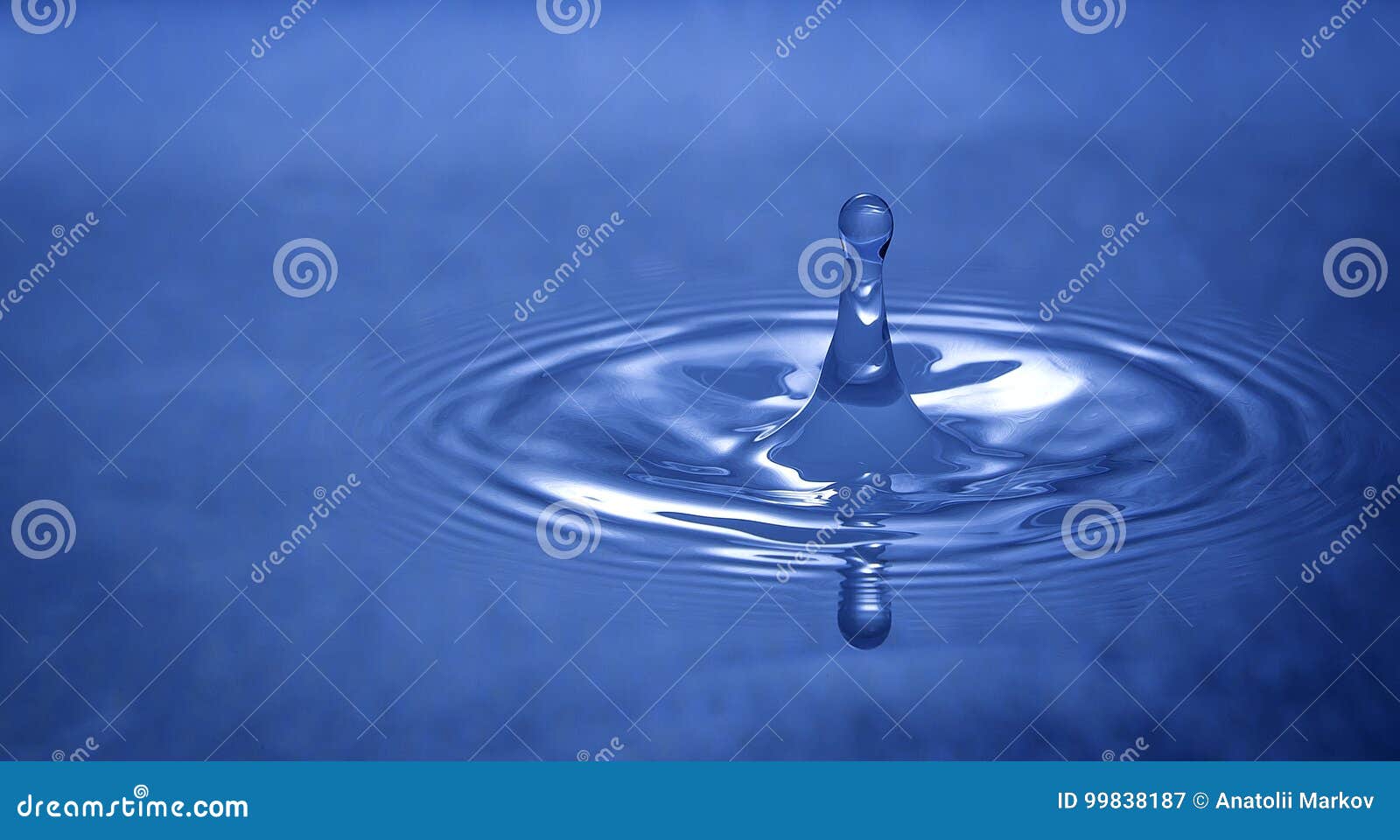 Water Drop Falling into Water Stock Image - Image of environment ...