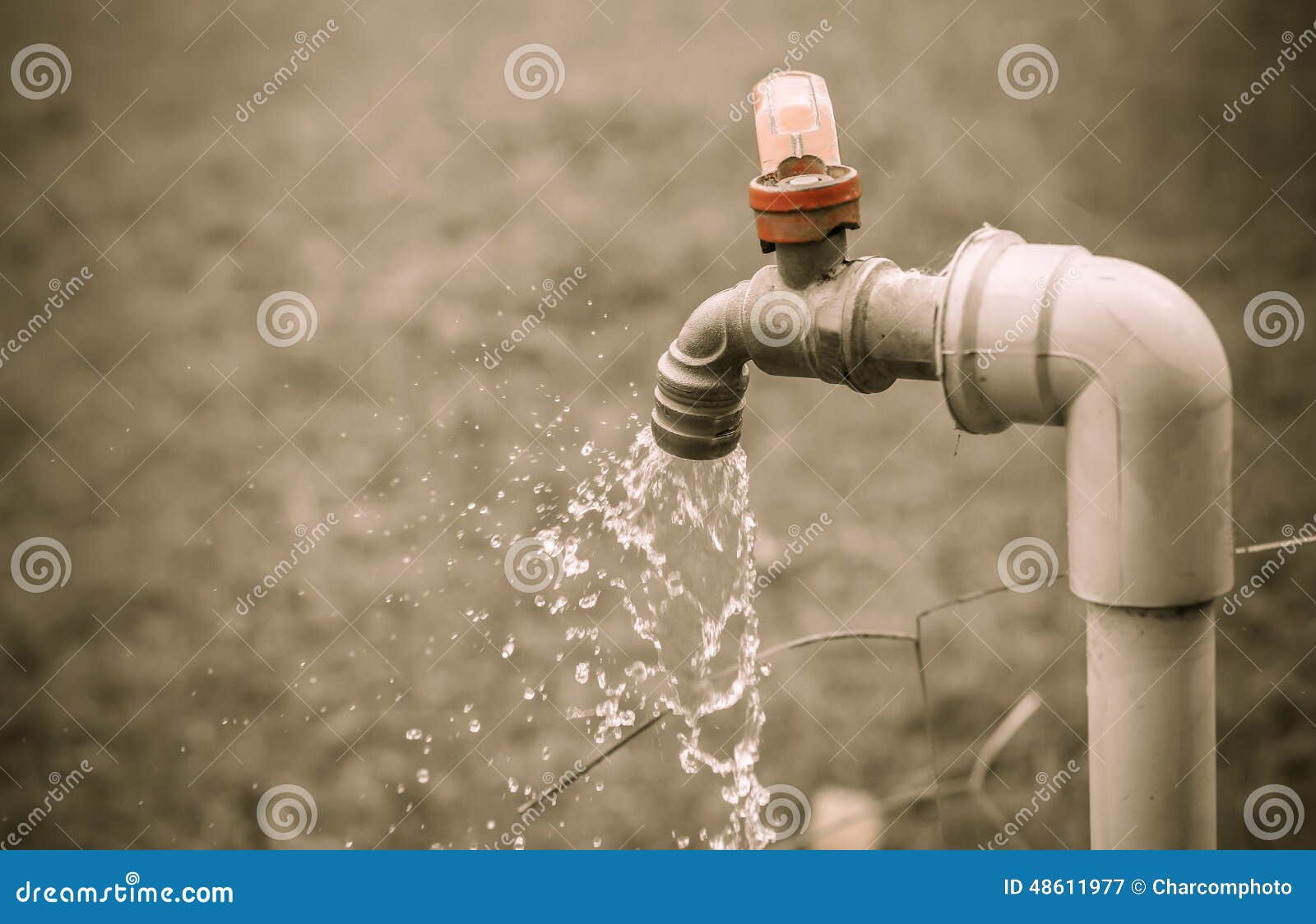 Water drop from faucet stock image. Image of wash, purity - 48611977