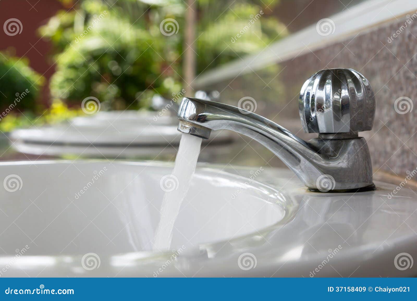 Water drop from faucet stock image. Image of pouring - 37158409