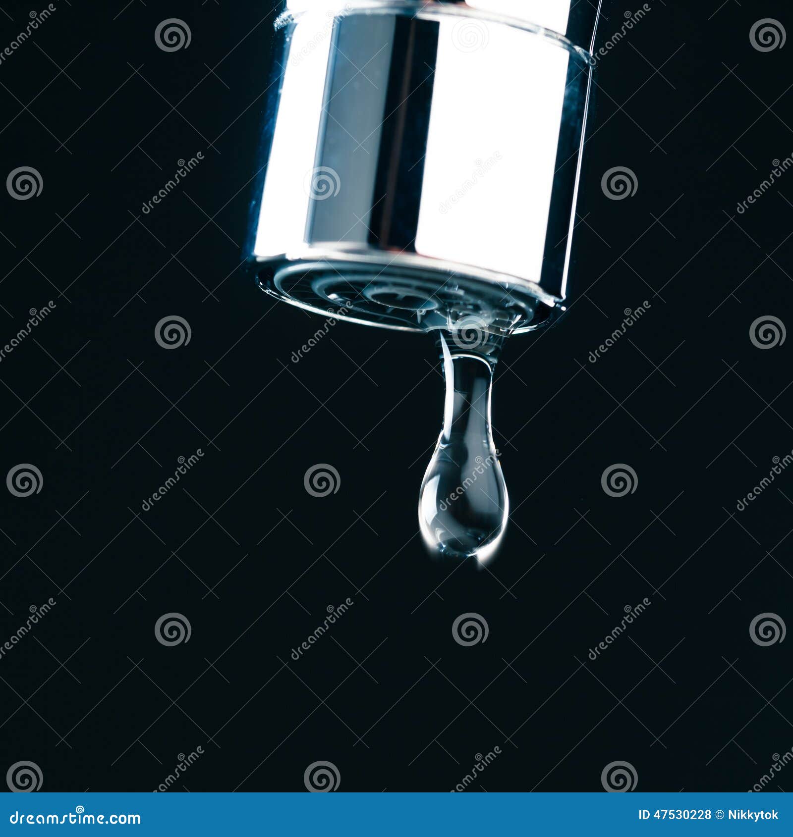 Water drop on faucet stock photo. Image of blue, bathtub - 47530228