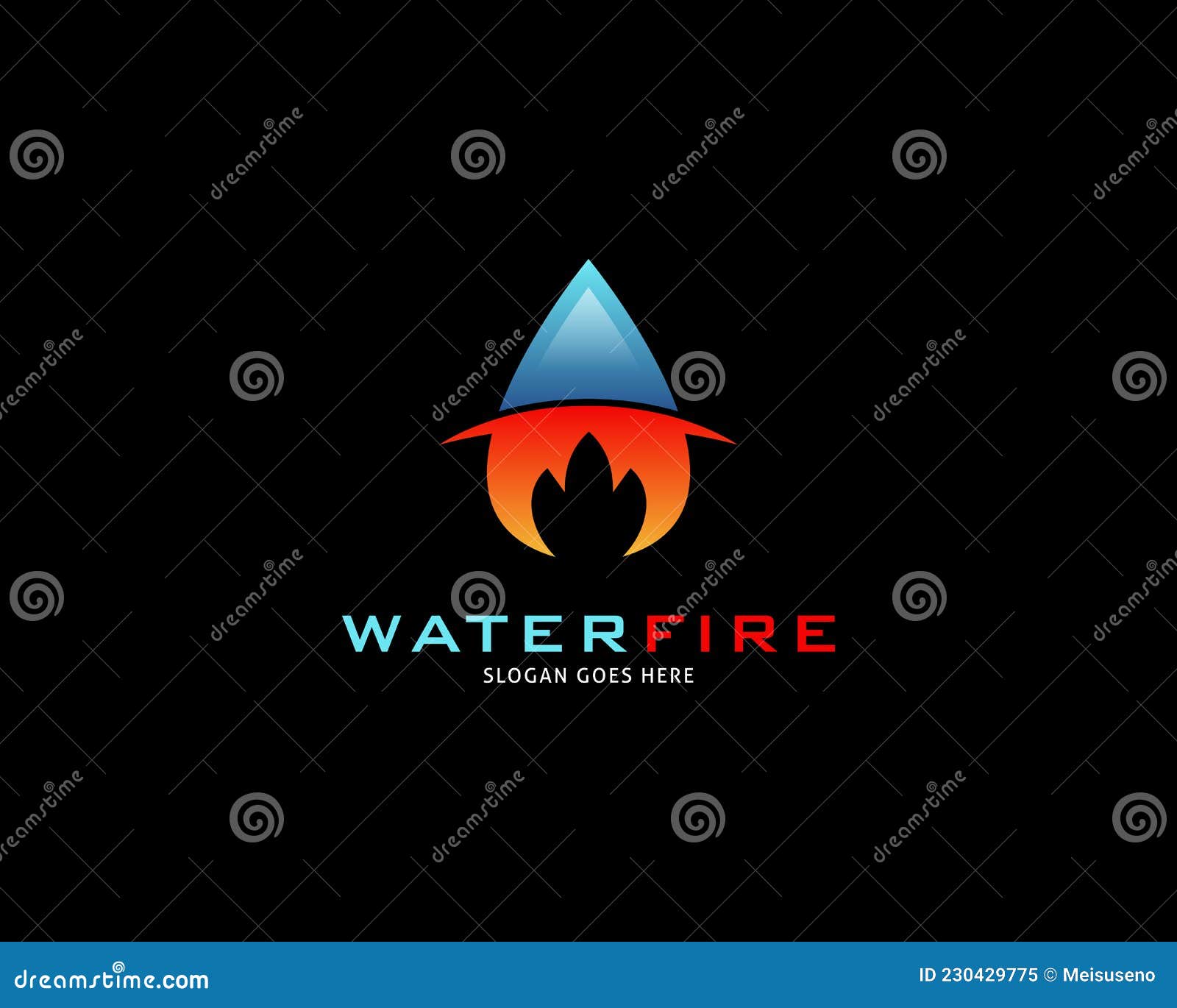 Water Drop Fire Logo Design Template Icon Stock Vector - Illustration ...