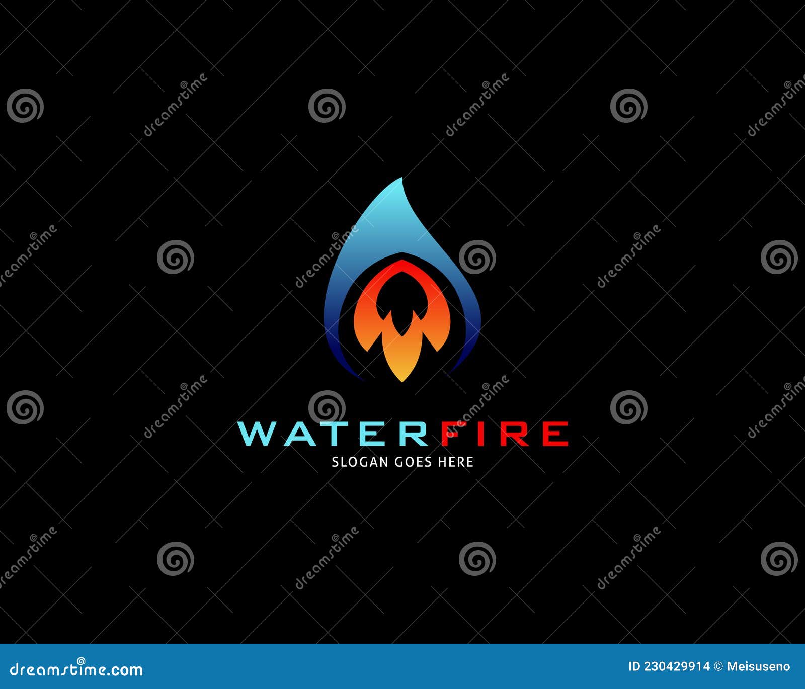 Water Drop Fire Logo Design Template Icon Stock Vector - Illustration ...