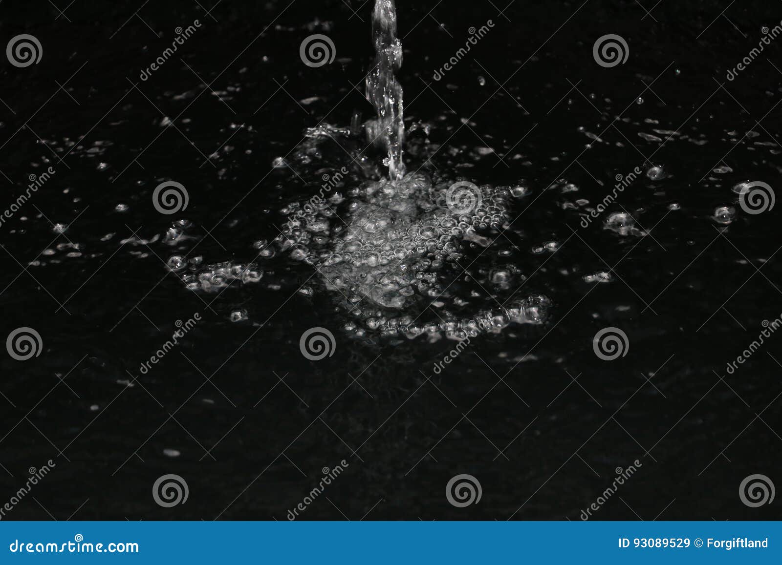 Water Drop,focus at Clear Water Drop on Floor with Bubble Stock Image ...