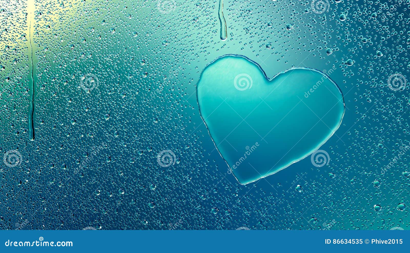 Water Drop Forming a Heart stock illustration. Illustration of love ...