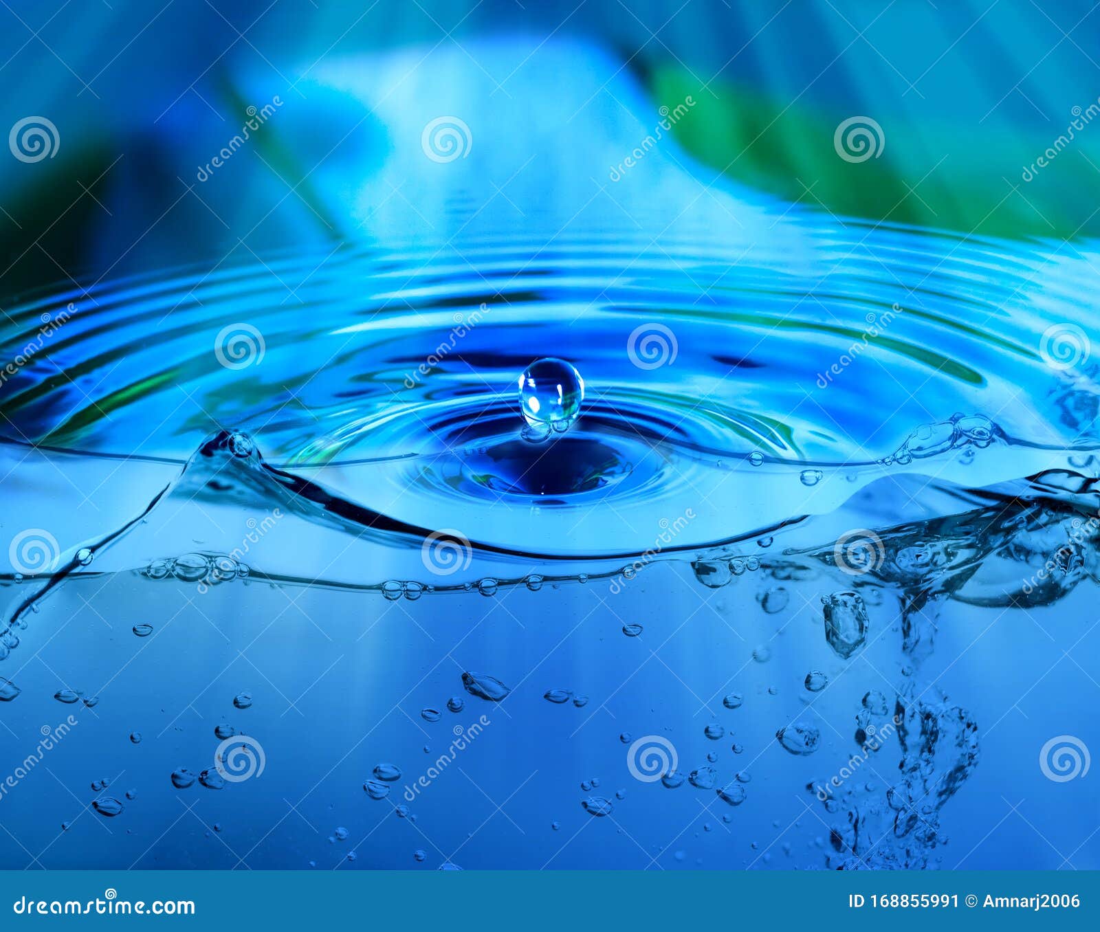 Water Drop on Fresh Water with Light Ray Stock Image - Image of ...