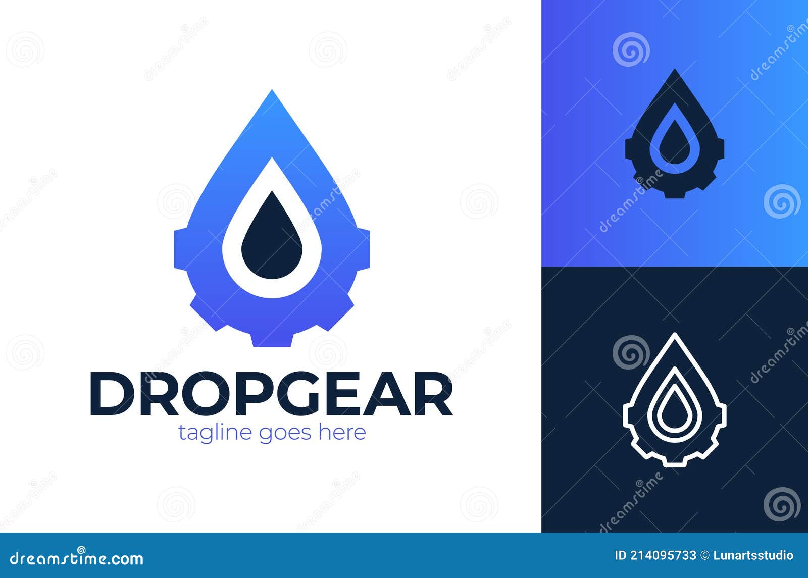 Water Drop Gear Energy Engineering Logo Vector Icon Illustration ...