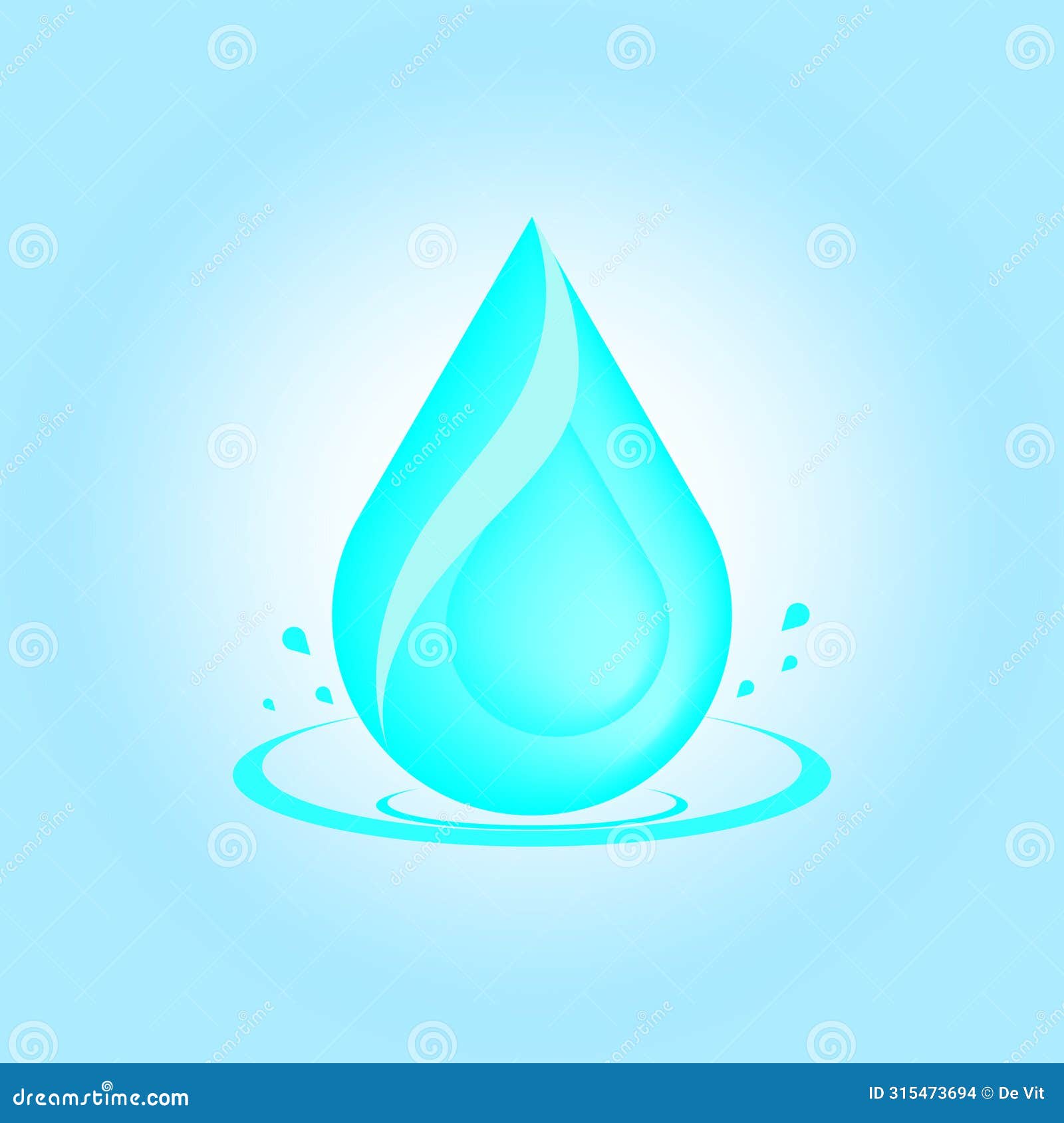 Water Drop Graphic Illustration Template Stock Illustration ...