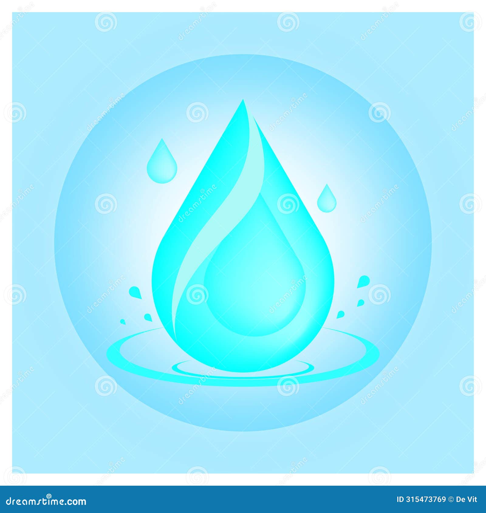 Water Drop Graphic Illustration Template Stock Illustration ...
