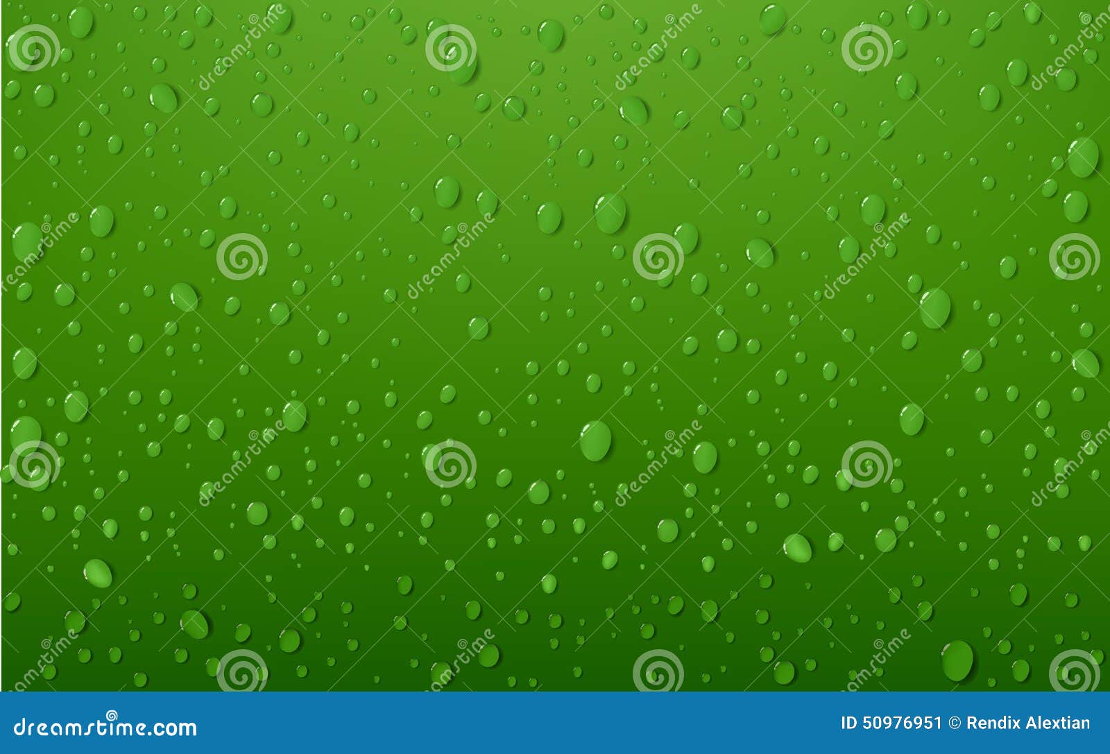 Water Drop on Green Background Stock Vector - Illustration of pure ...