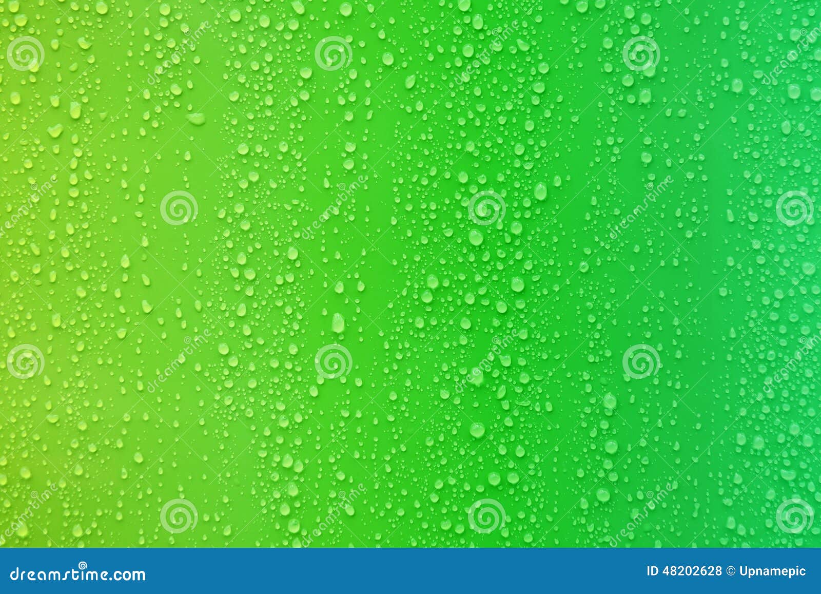 Water Drop On Green Color Gradient Background. Stock Photography ...