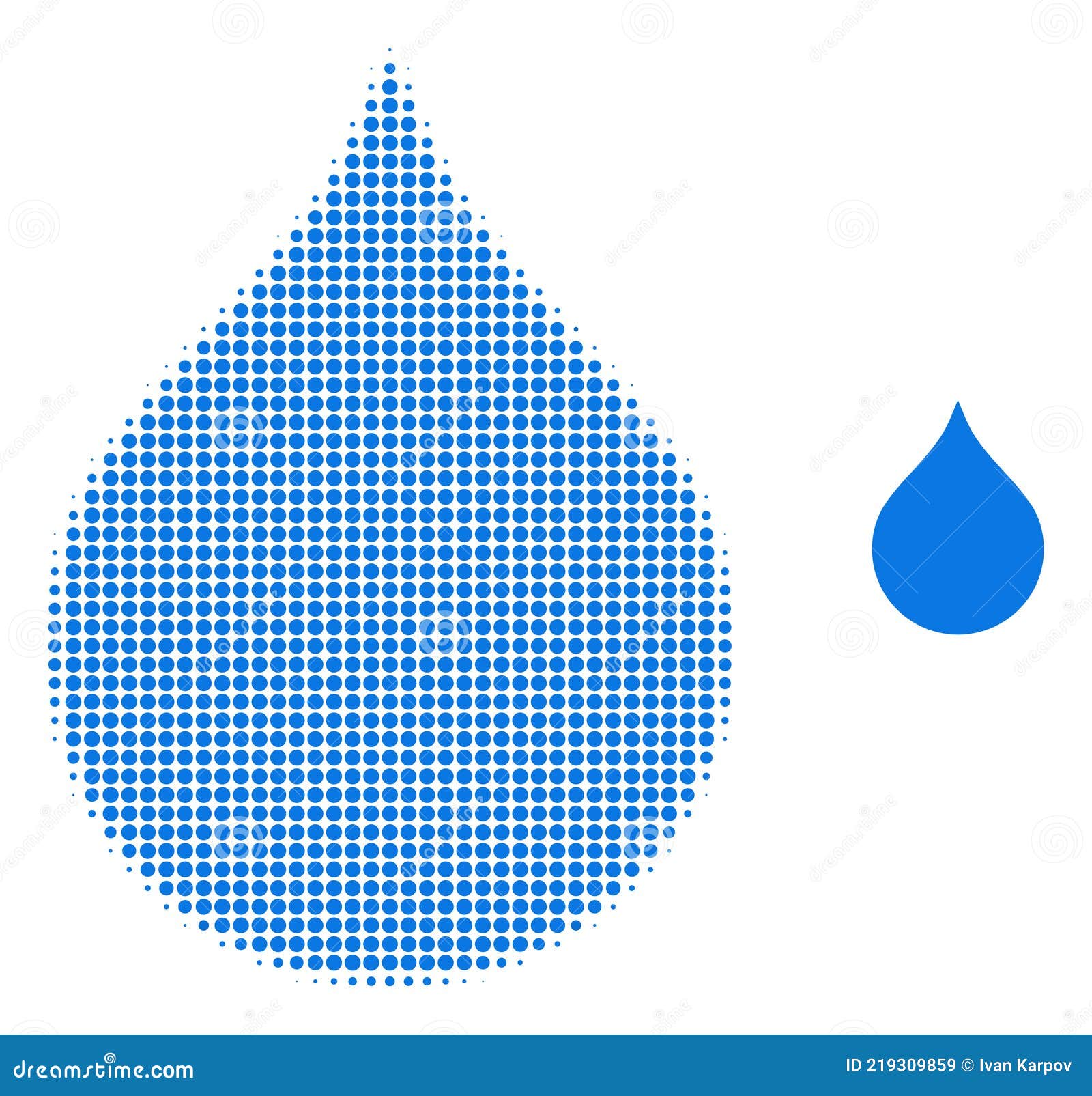 Water Drop Halftone Dot Icon Stock Vector - Illustration of clean, sign ...