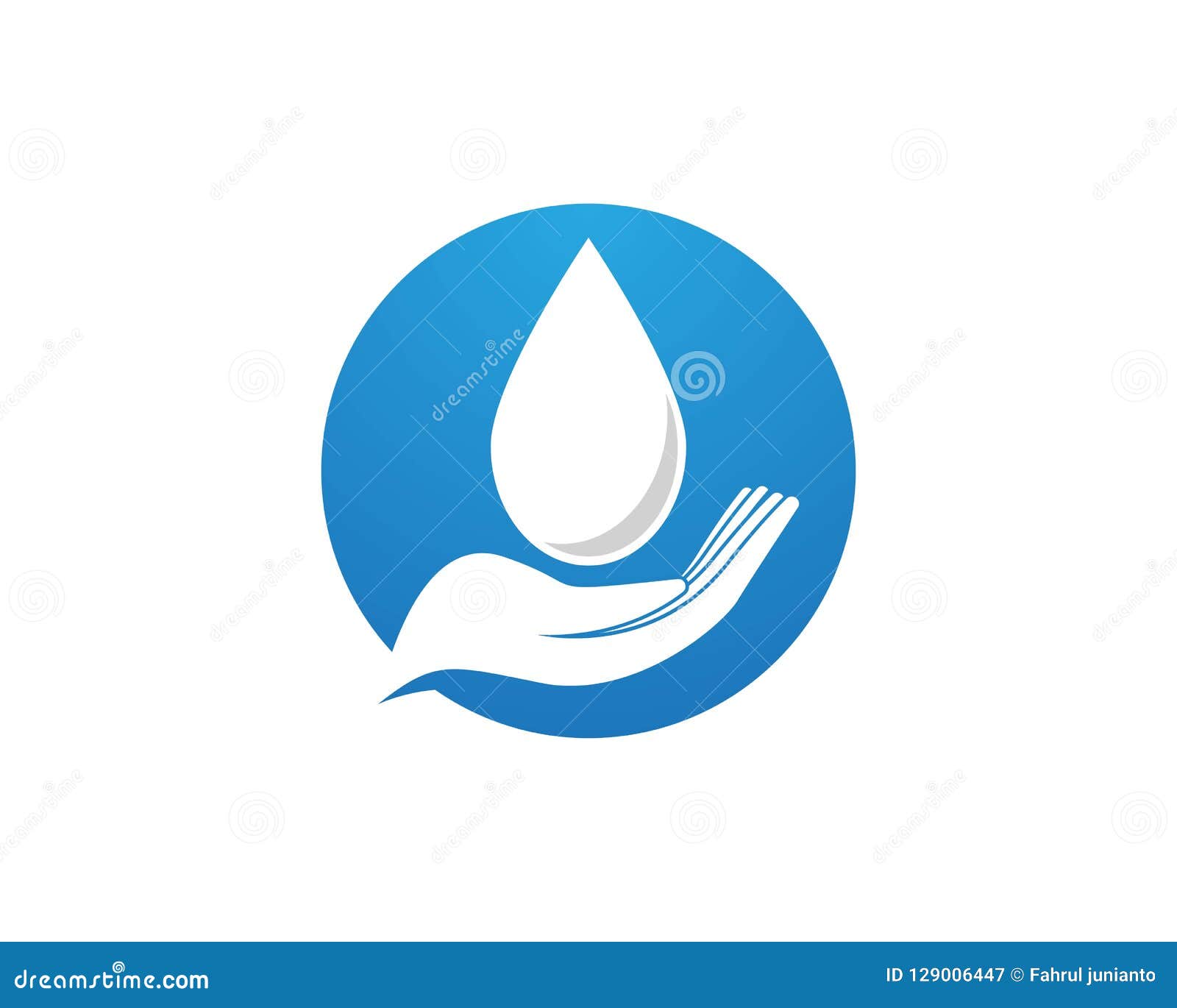 Water Drop in Hand Logo Vector Template Stock Vector - Illustration of ...
