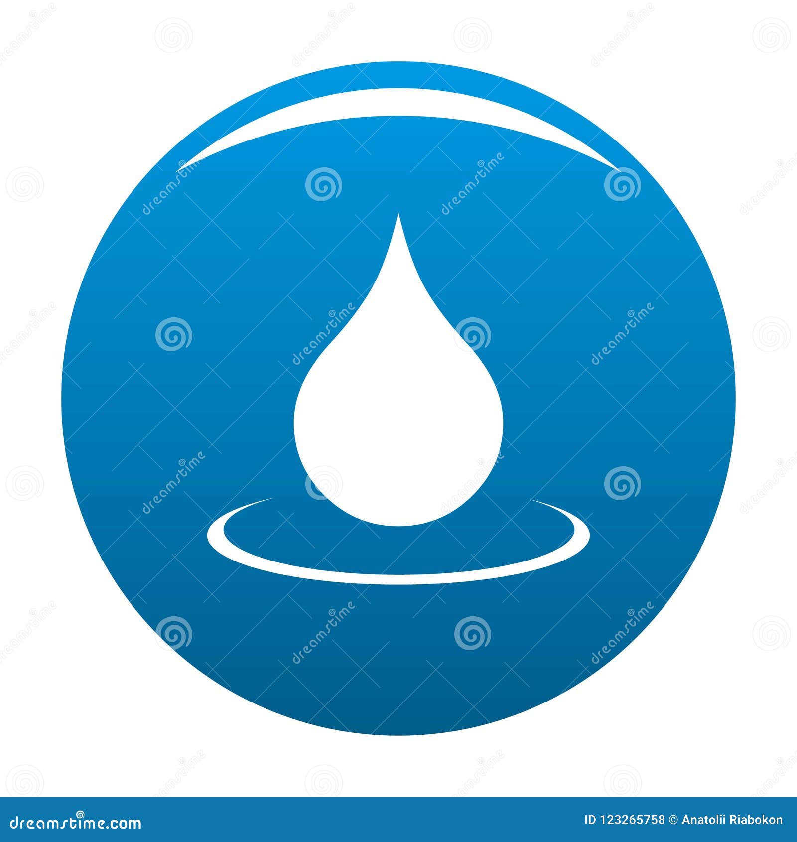 Water drop icon blue stock illustration. Illustration of cool - 123265758