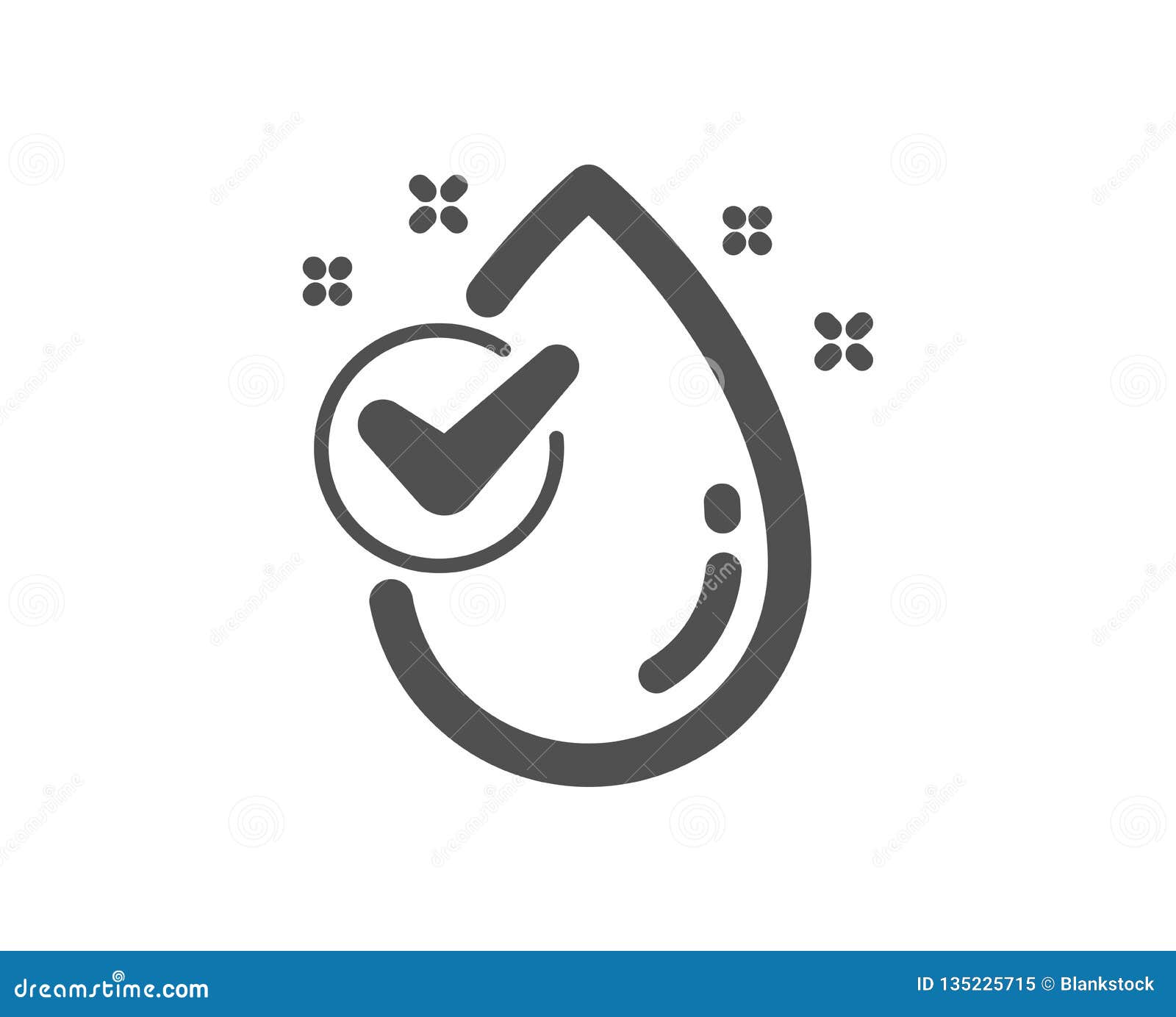 Water Drop Icon. Clean Aqua with Check Sign. Vector Stock Vector ...