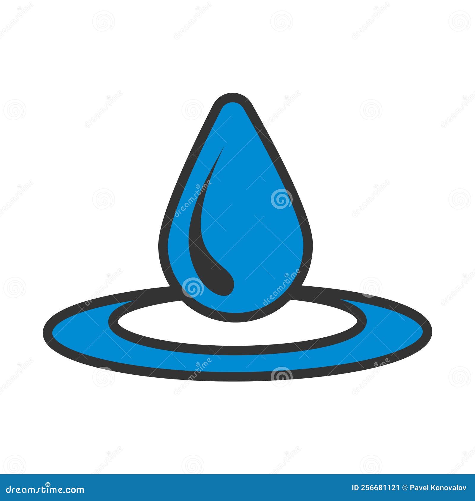 Water Drop Icon stock vector. Illustration of modern - 256681121