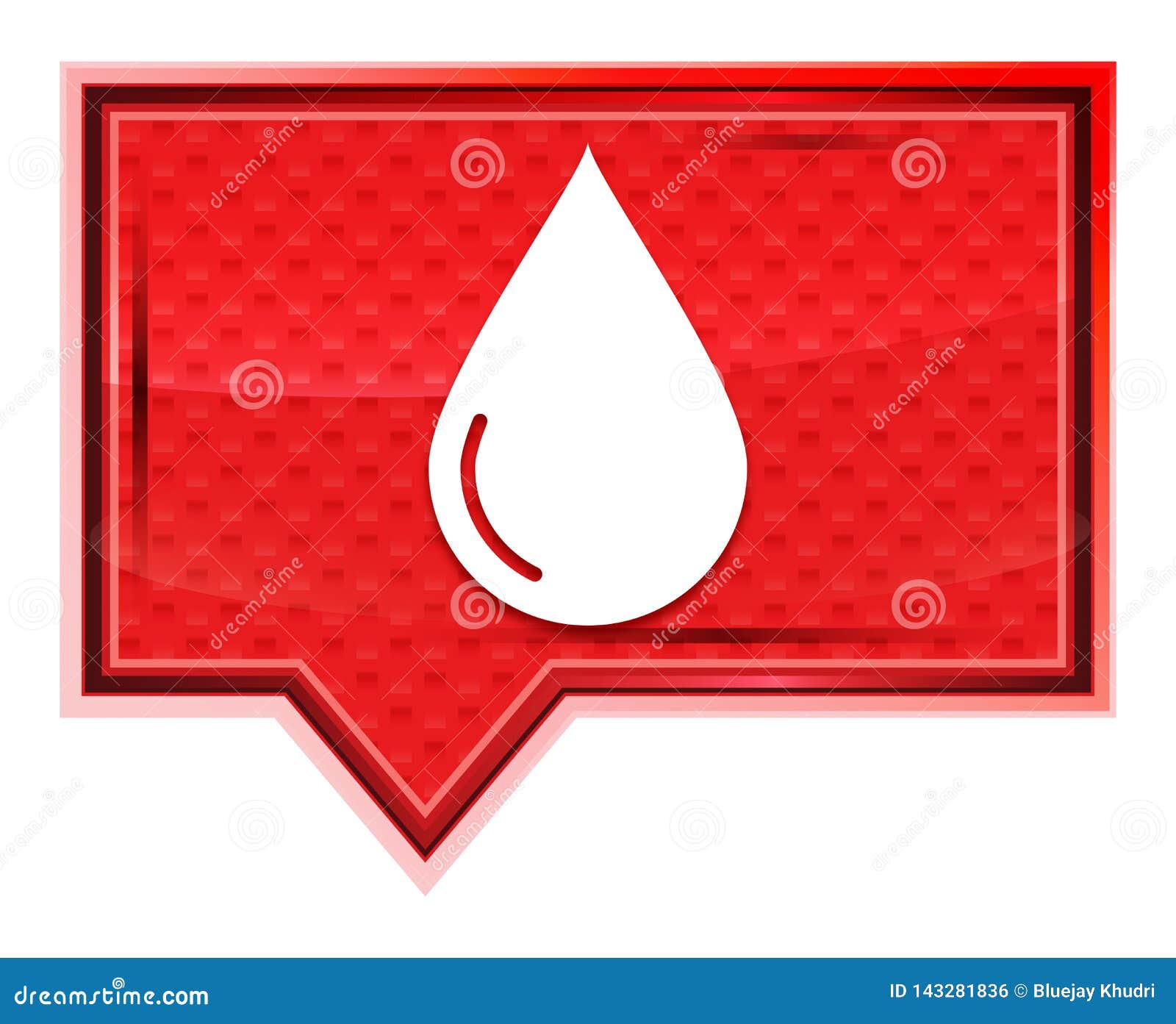 Water Drop Icon Misty Rose Pink Banner Button Stock Illustration ...