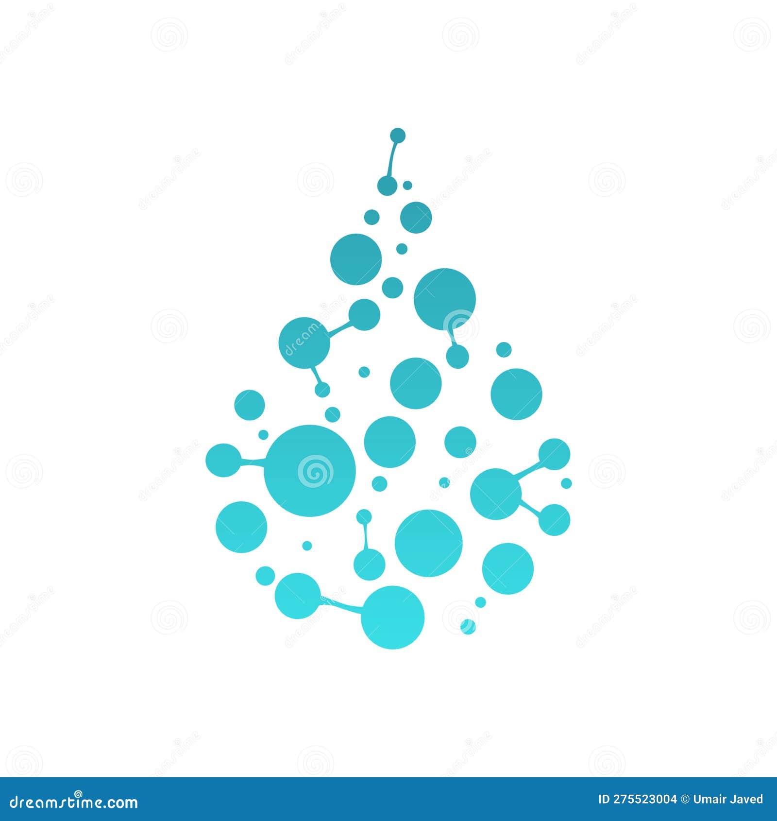 Water Drop Icon Molecules. Water Drop Logo. Water Drop Stock Illustration - Illustration of drop ...