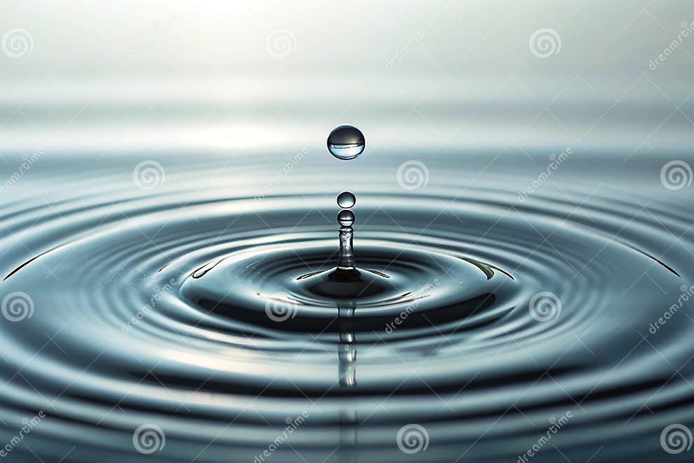 Water Drop Icon. Water Drop and Ripples Icon Stock Image - Image of ...