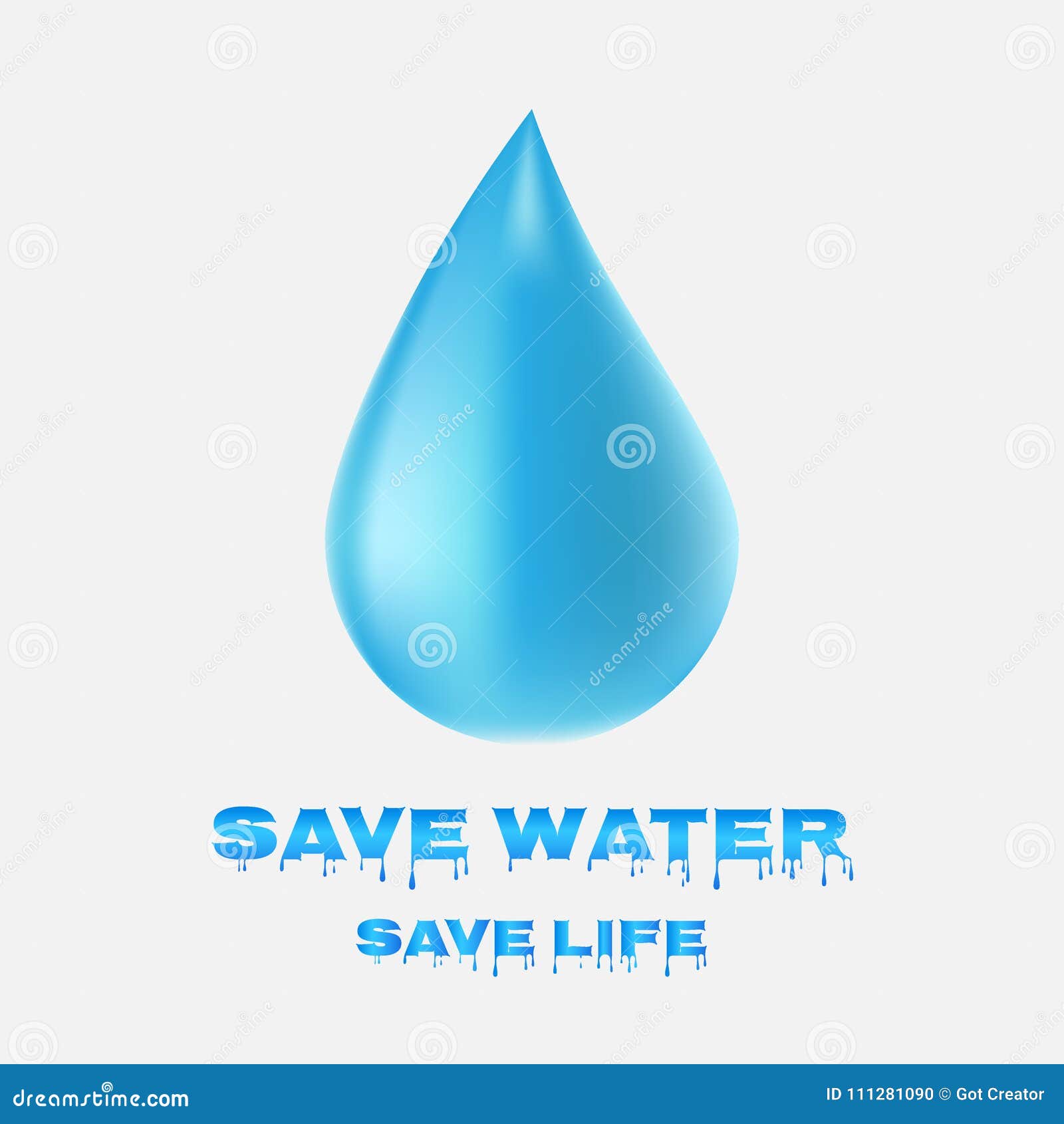 Water Drop Icon. Save Water Save Life. Stock Illustration ...