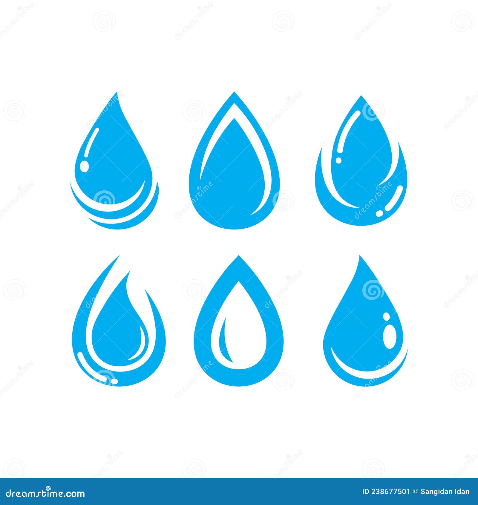 Water Drop Icon Set Vector Illustration Design Stock Vector ...
