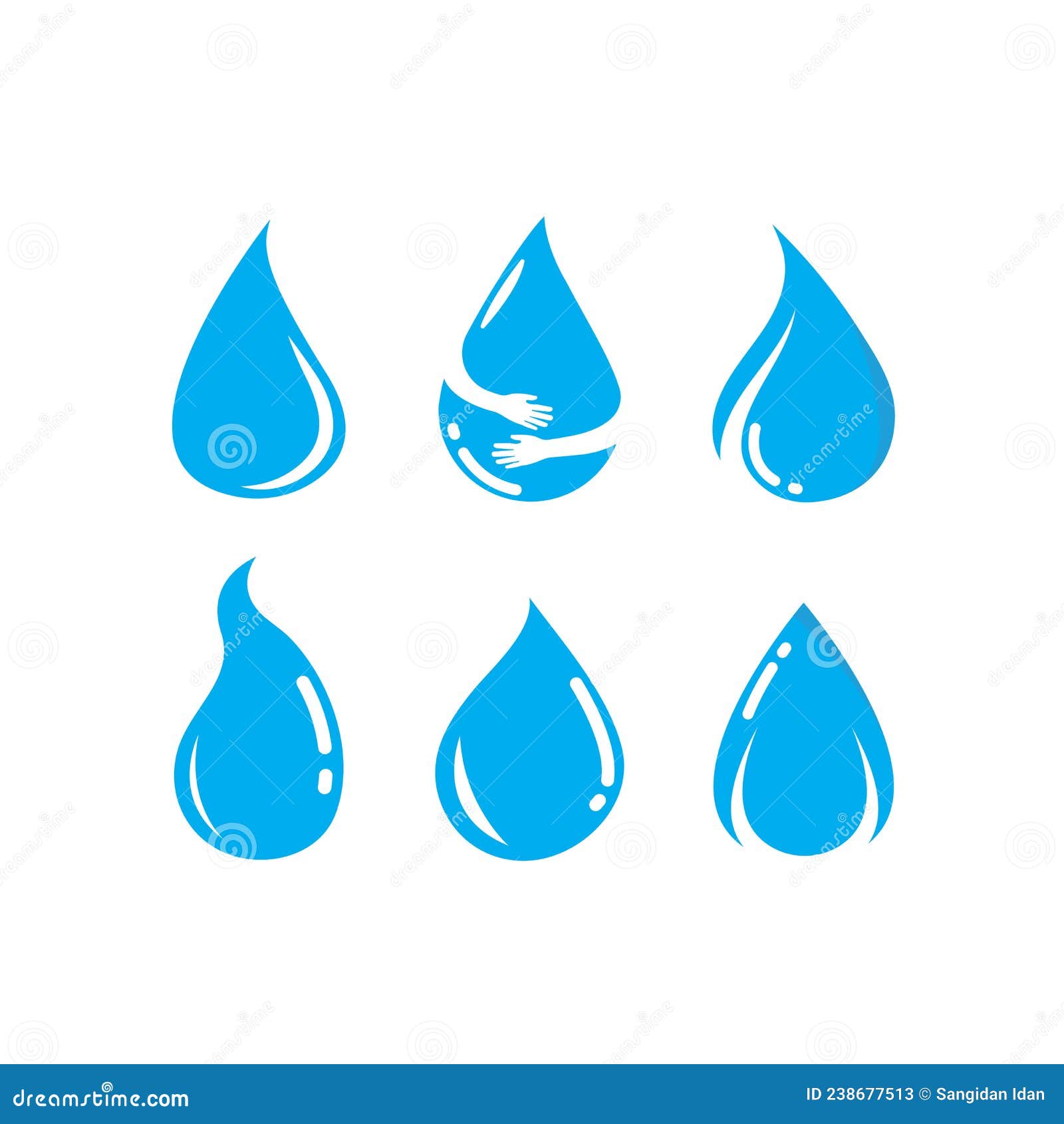 Water Drop Icon Set Vector Illustration Design Stock Vector ...