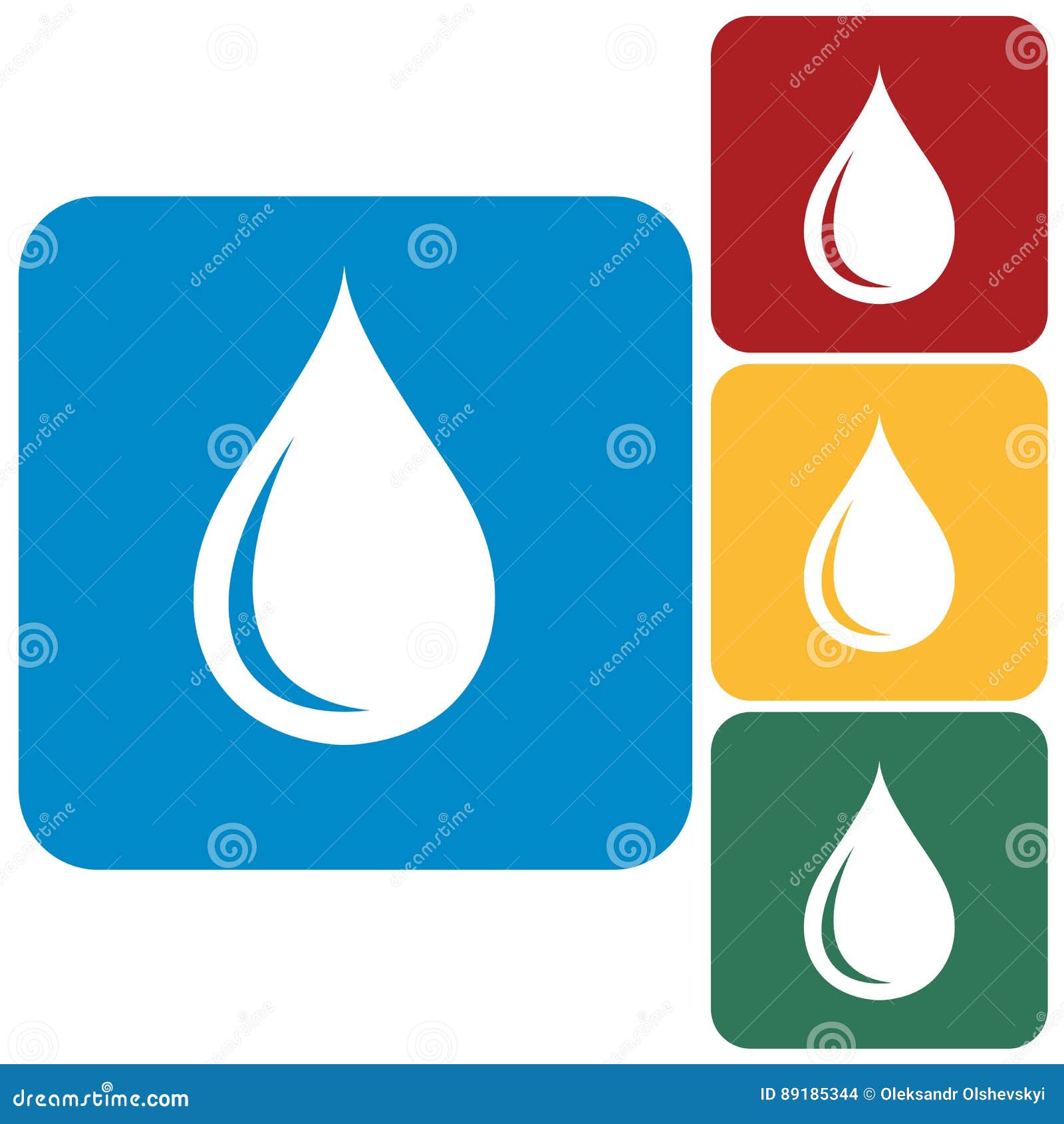 Water drop icon stock vector. Illustration of fashioned - 89185344