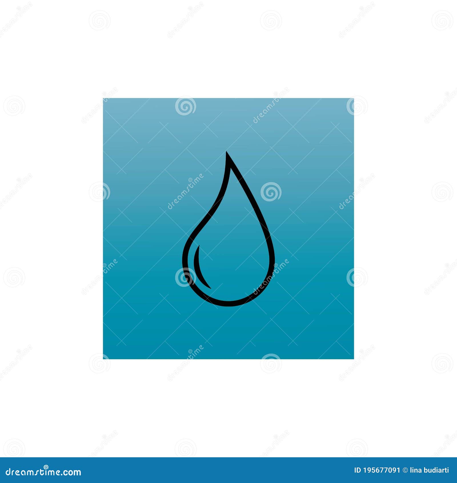 Water drop icon stock vector. Illustration of drinkable - 195677091