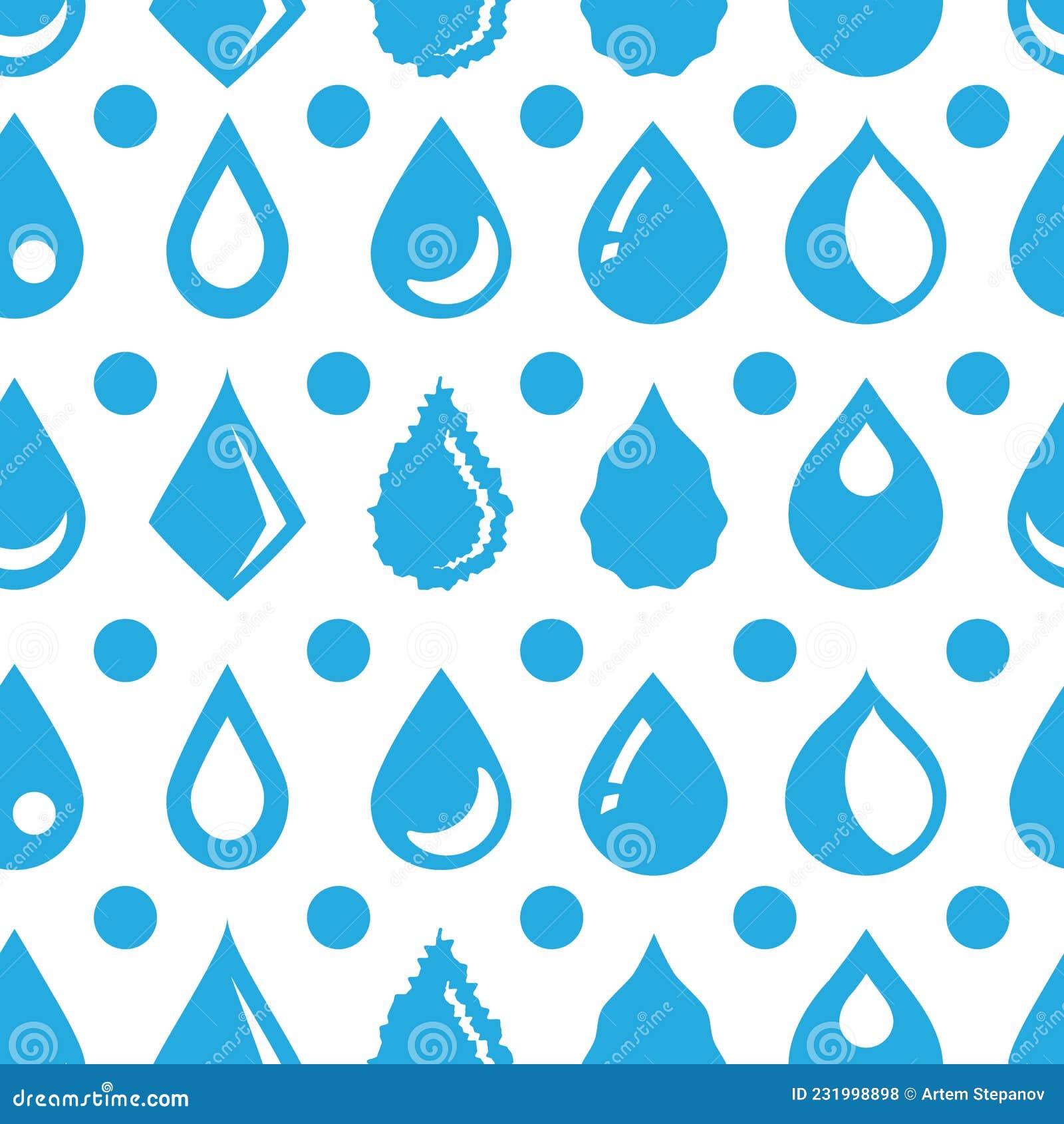 Water Drop Icons, Drip, Symbol, Moisture Sign Collection Stock Vector ...