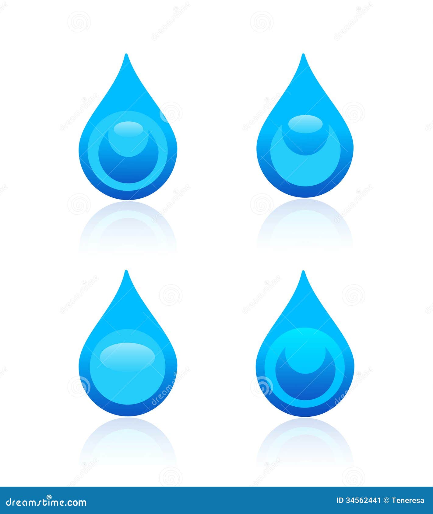 Water drop icons stock vector. Illustration of nature - 34562441
