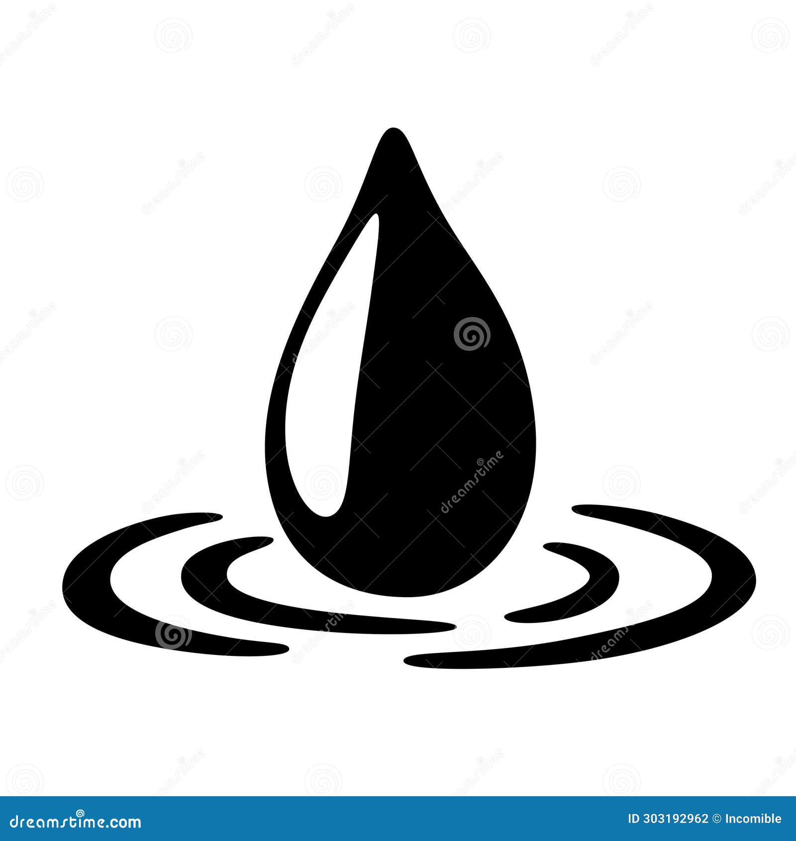 Water Drop Illustration. Aqua or Liquid in Motion Stock Vector ...
