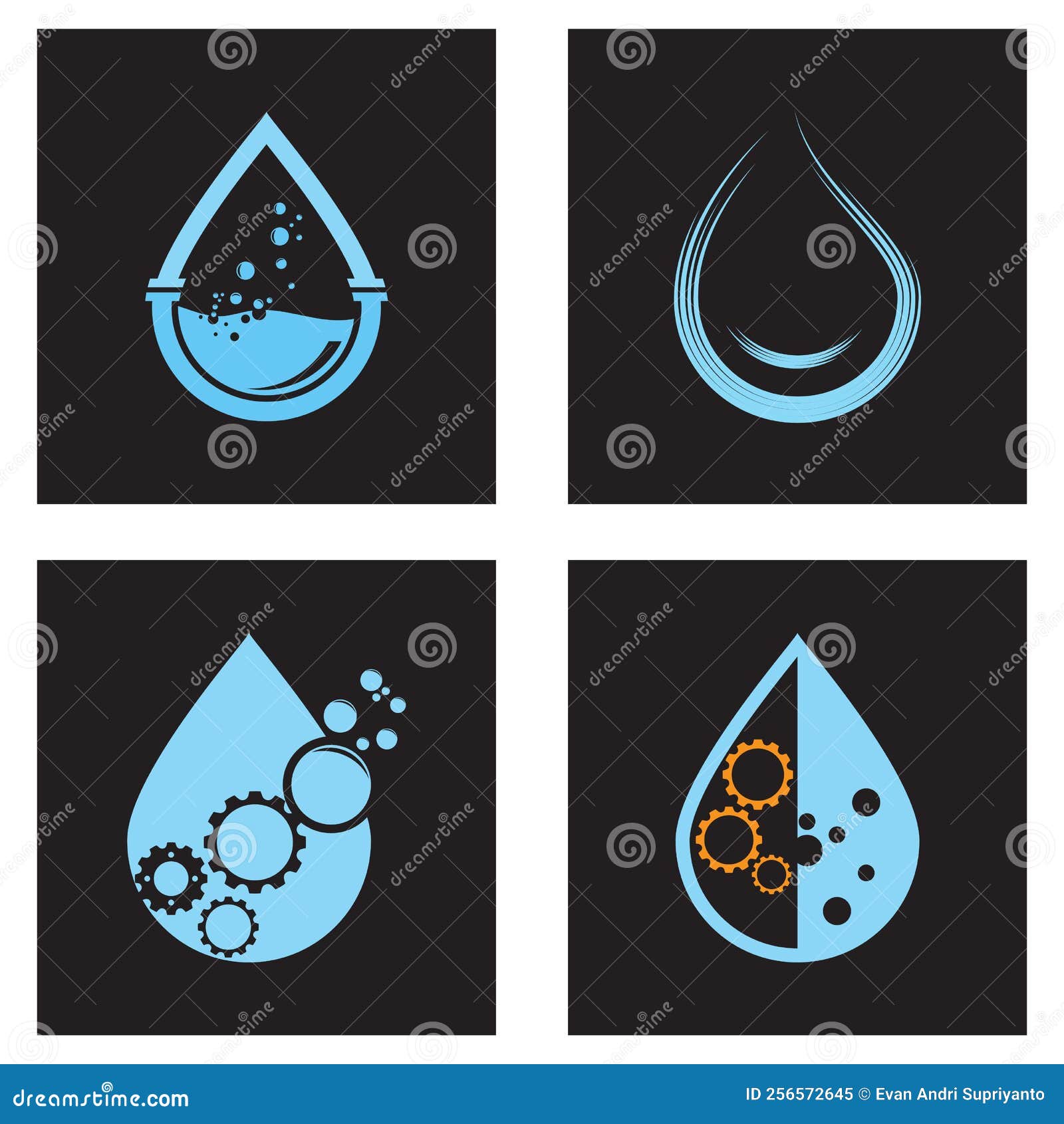 Water Drop Illustration Logo Vector Design Stock Vector - Illustration ...