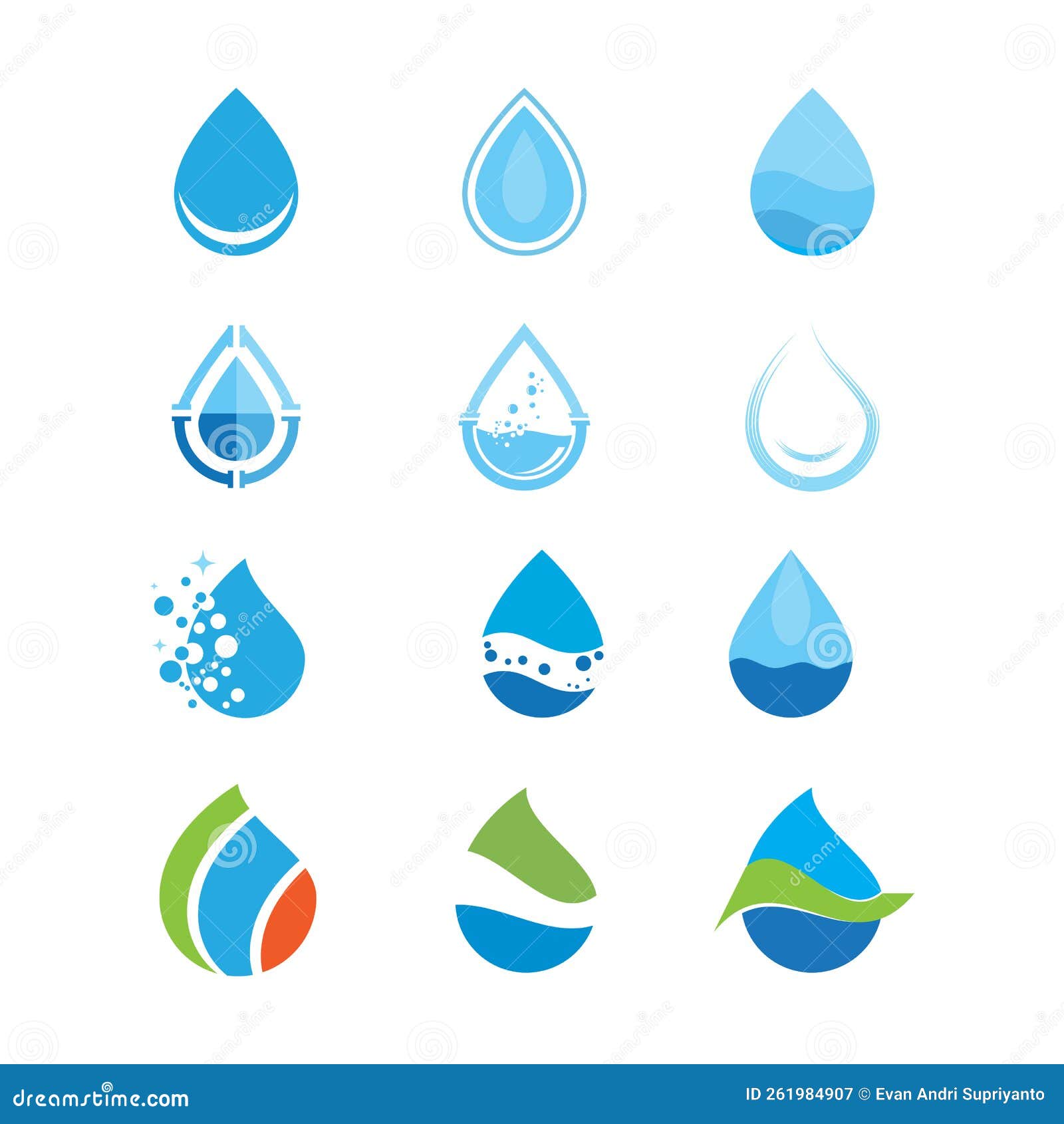 Water Drop Illustration Logo Vector Design Stock Vector - Illustration ...