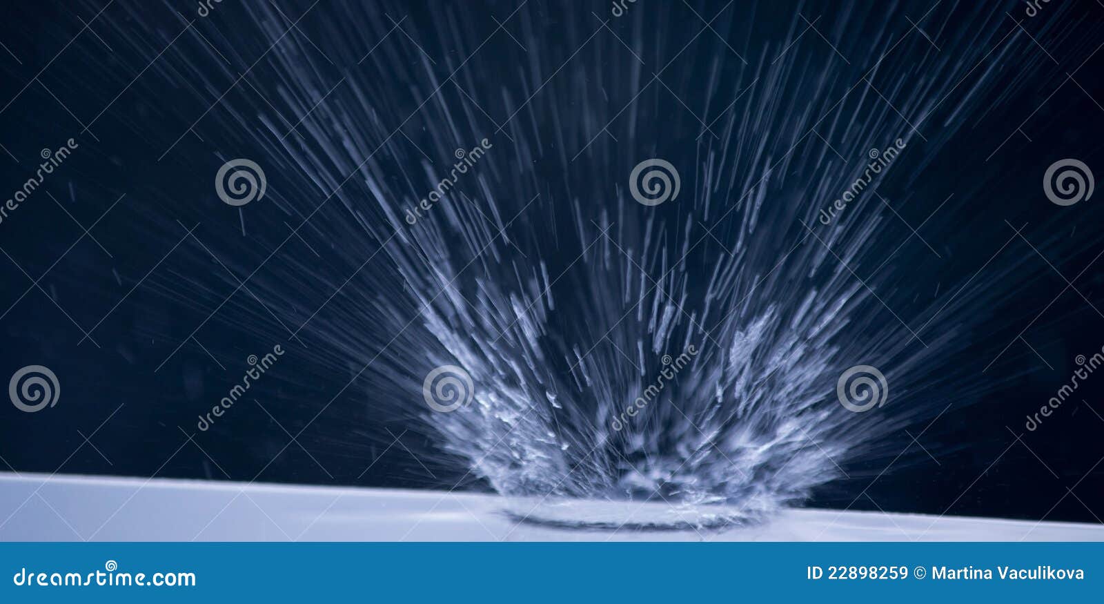 Water Drop Impact - Abstract Blue Background Stock Image - Image of ...