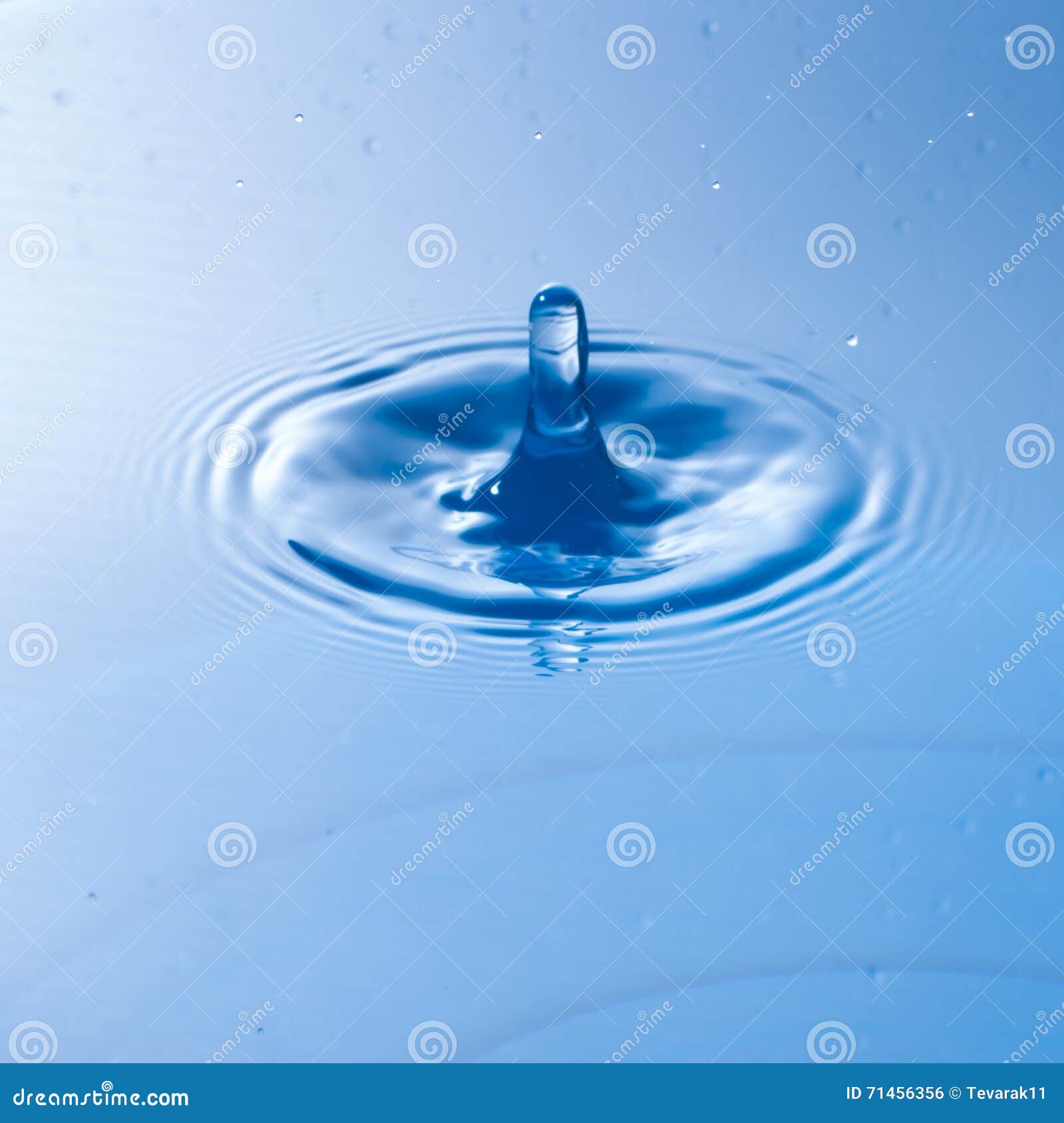 A Water Drop Impact with Water Surface, Causing Rings on the Surface ...