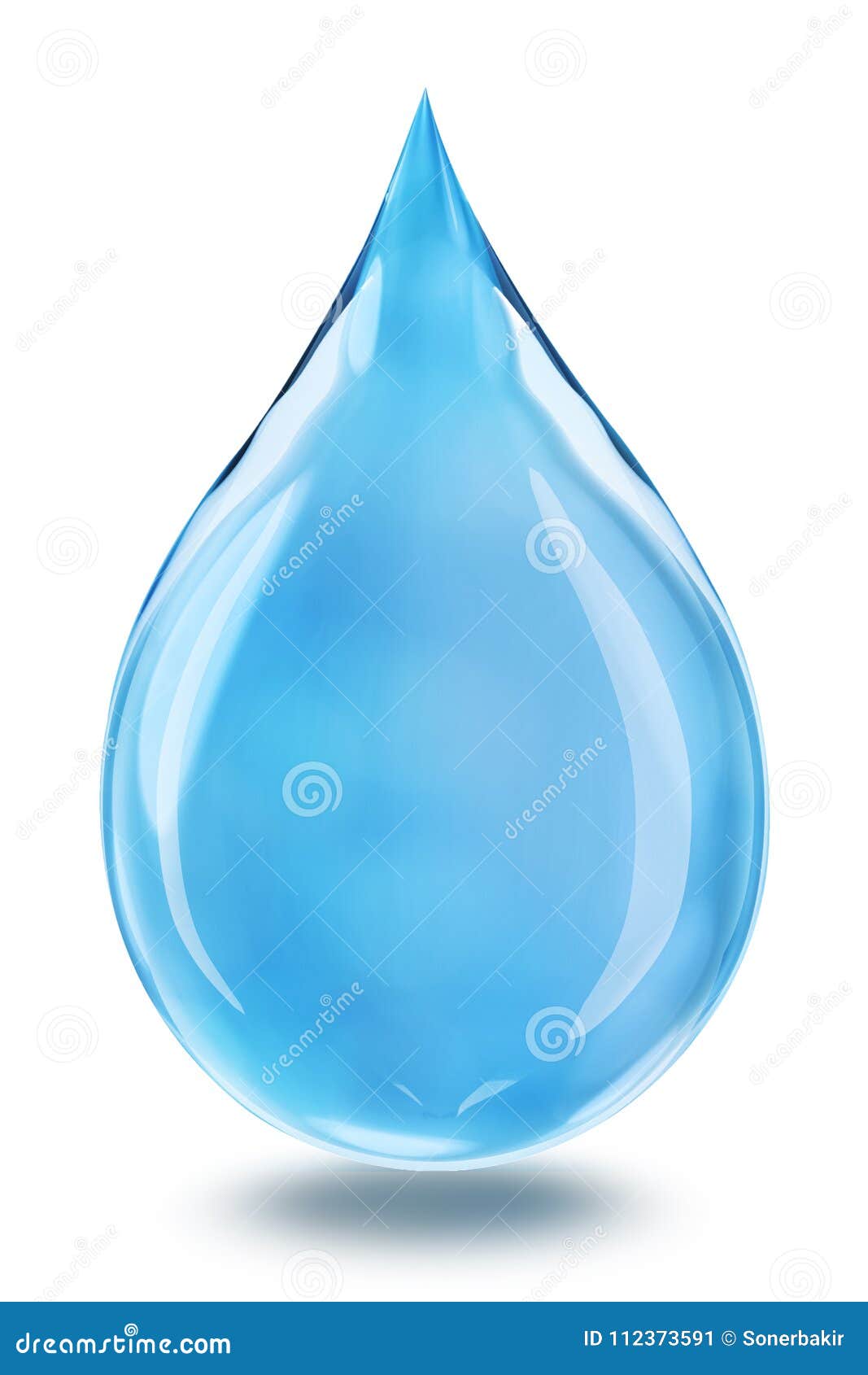 Isolated Water Drop,3d Rendering Stock Illustration - Illustration of ...