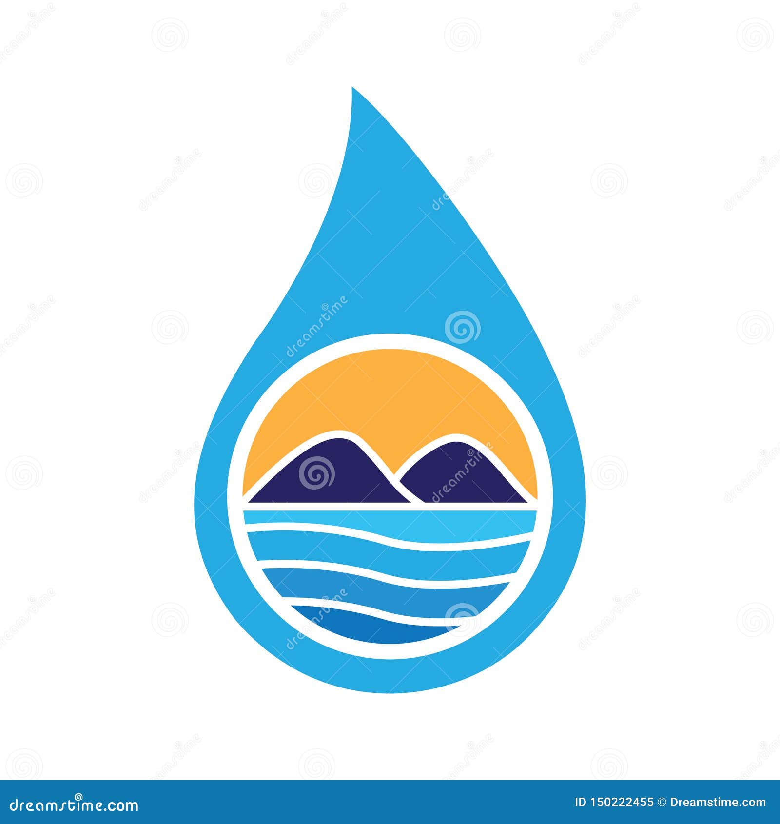 Water Drop Landscaping Logo Vector Stock Vector - Illustration of ...