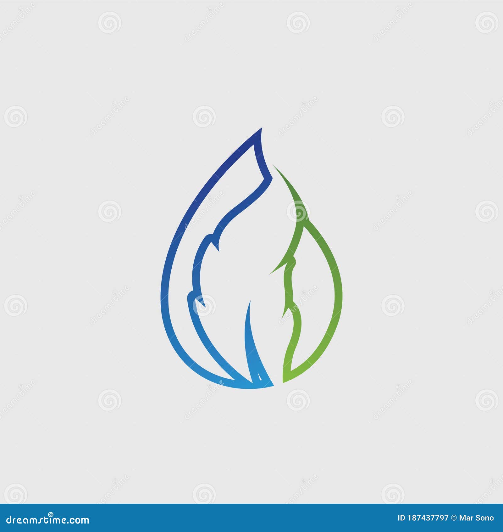 Water Drop and Leaf Logo Vector Stock Vector - Illustration of flat ...