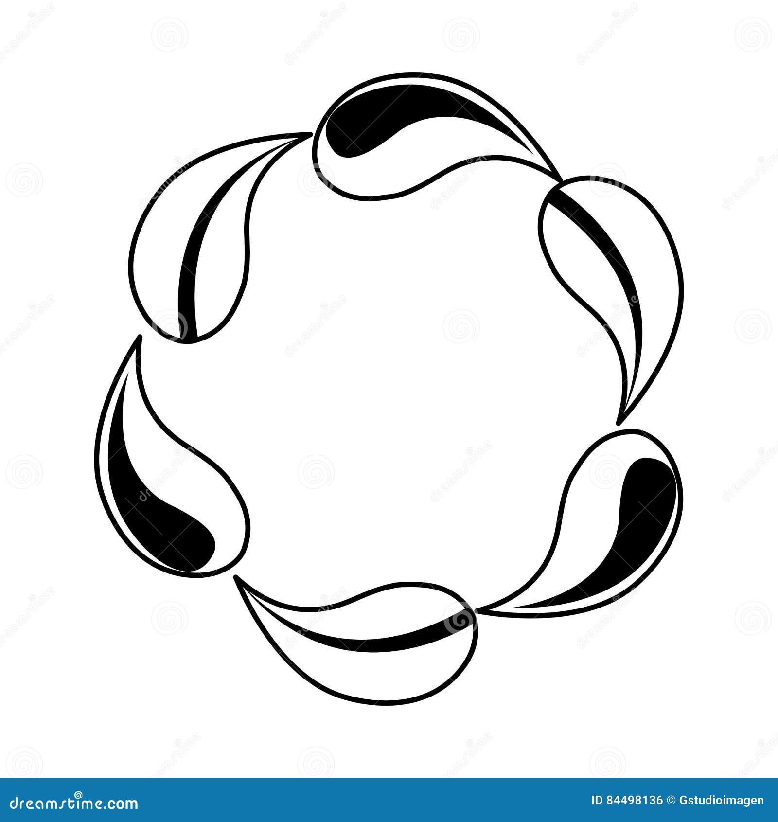 Water drop and leaf plant stock illustration. Illustration of droplet ...