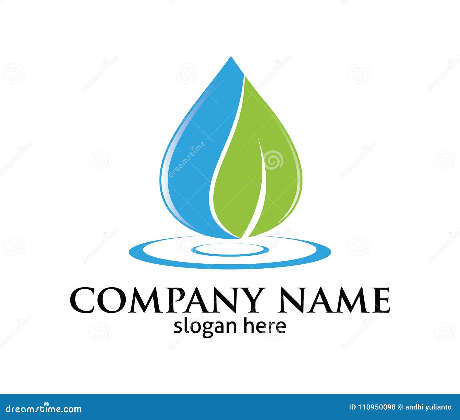 Water Drop Leaf Pure Source Vector Logo Design Stock Illustration ...